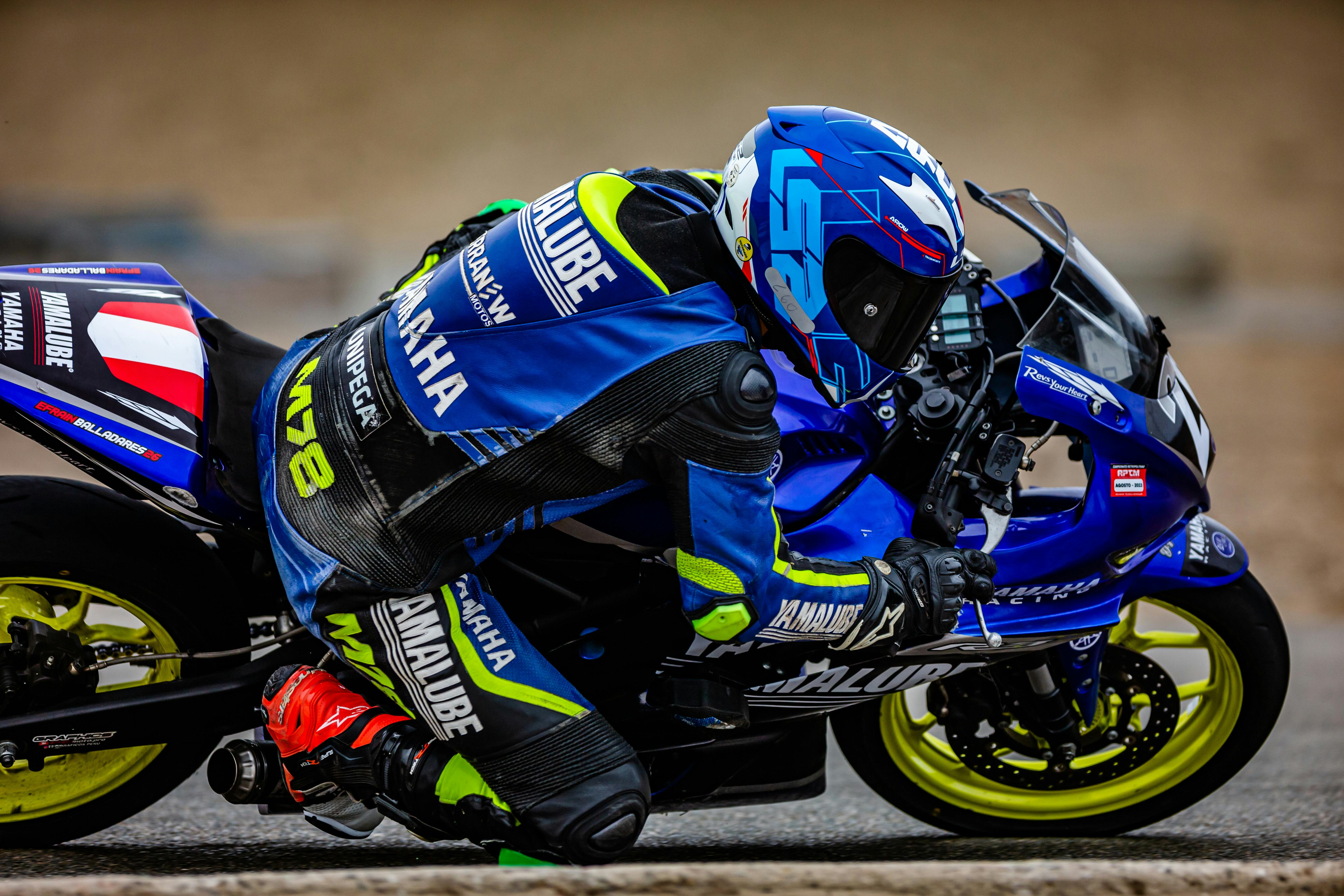 Rider on Yamaha Motorcycle · Free Stock Photo