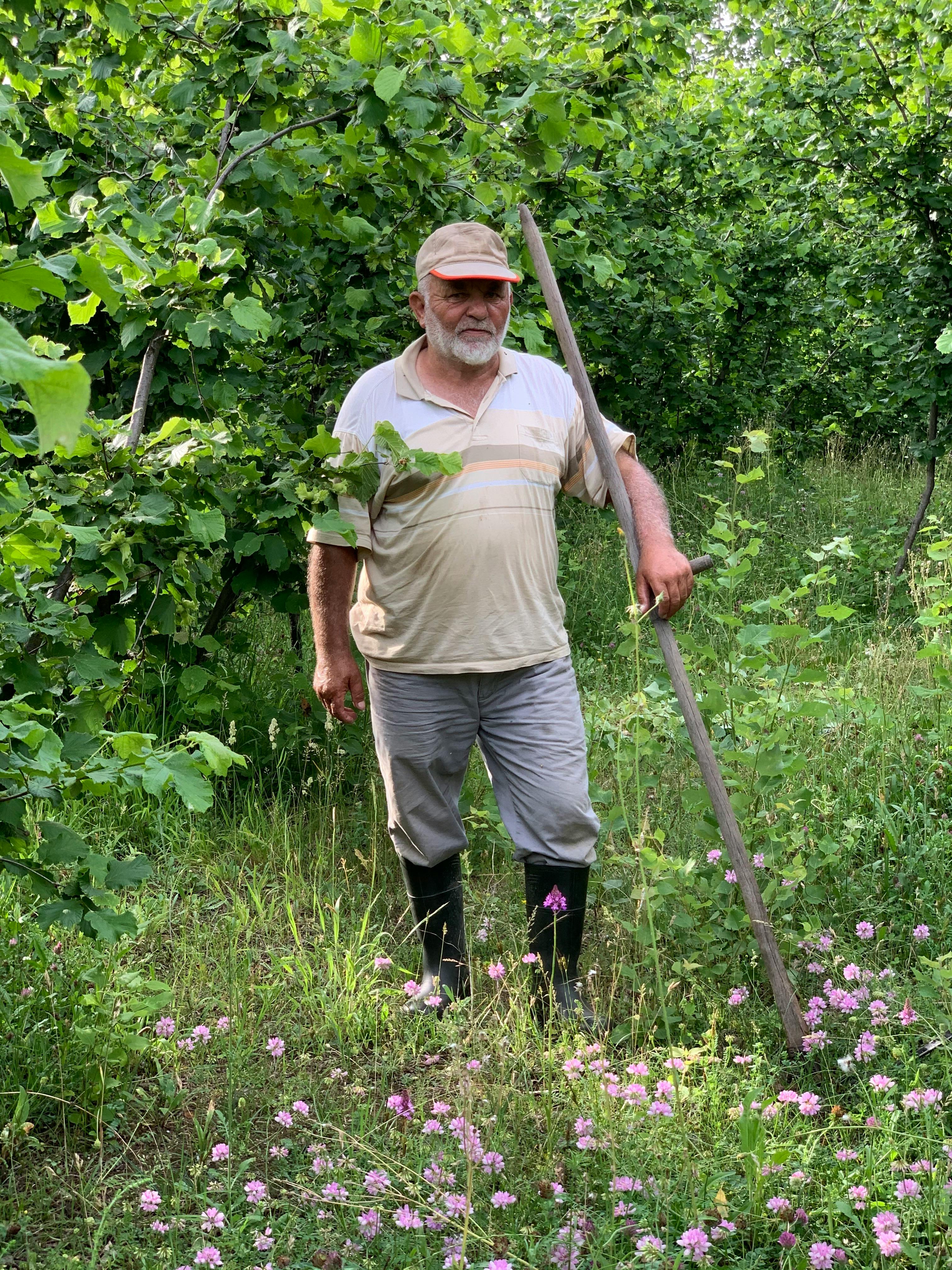 Man with Rod in Orchard · Free Stock Photo