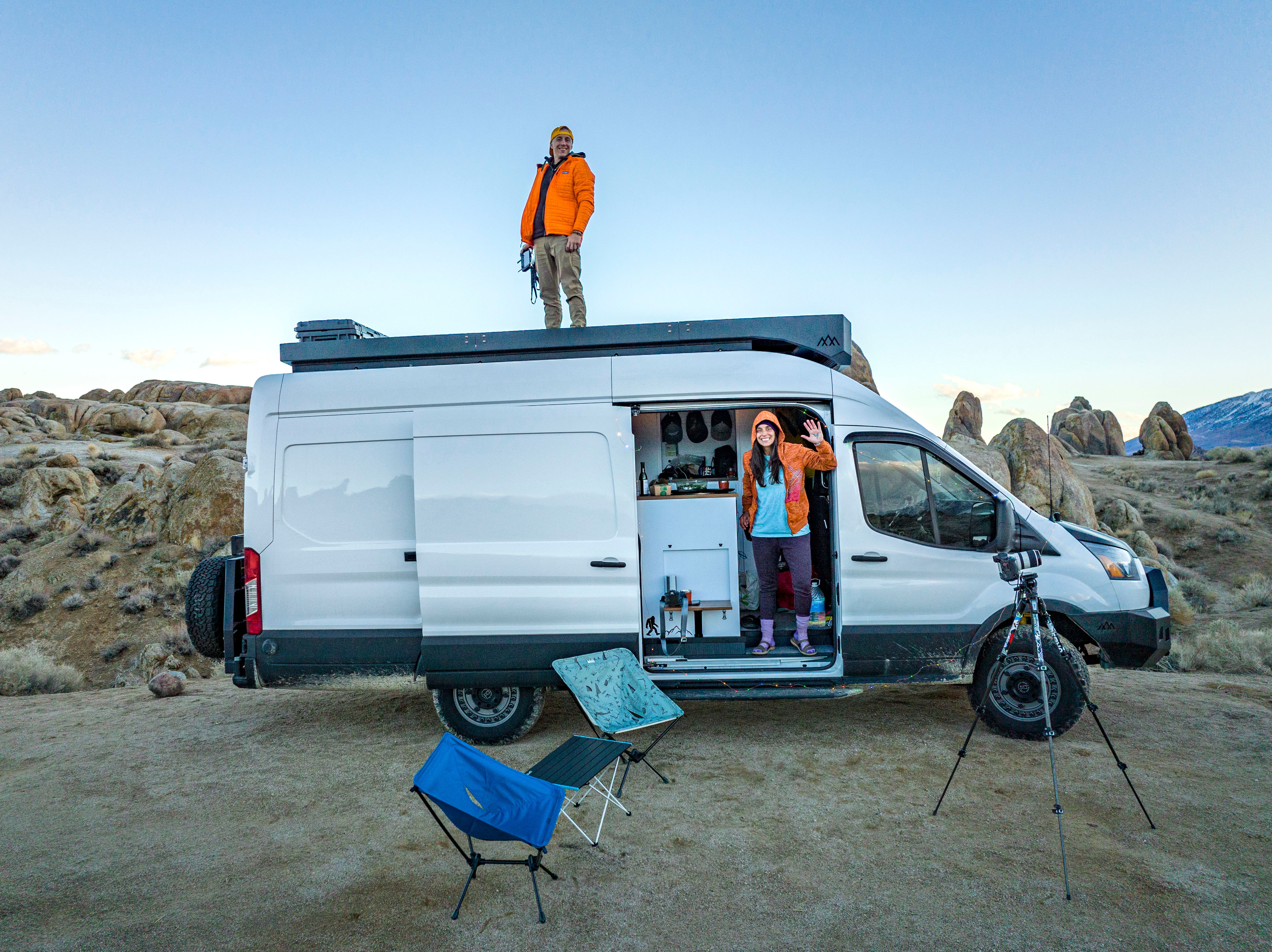 Couple Camping in Camper · Free Stock Photo