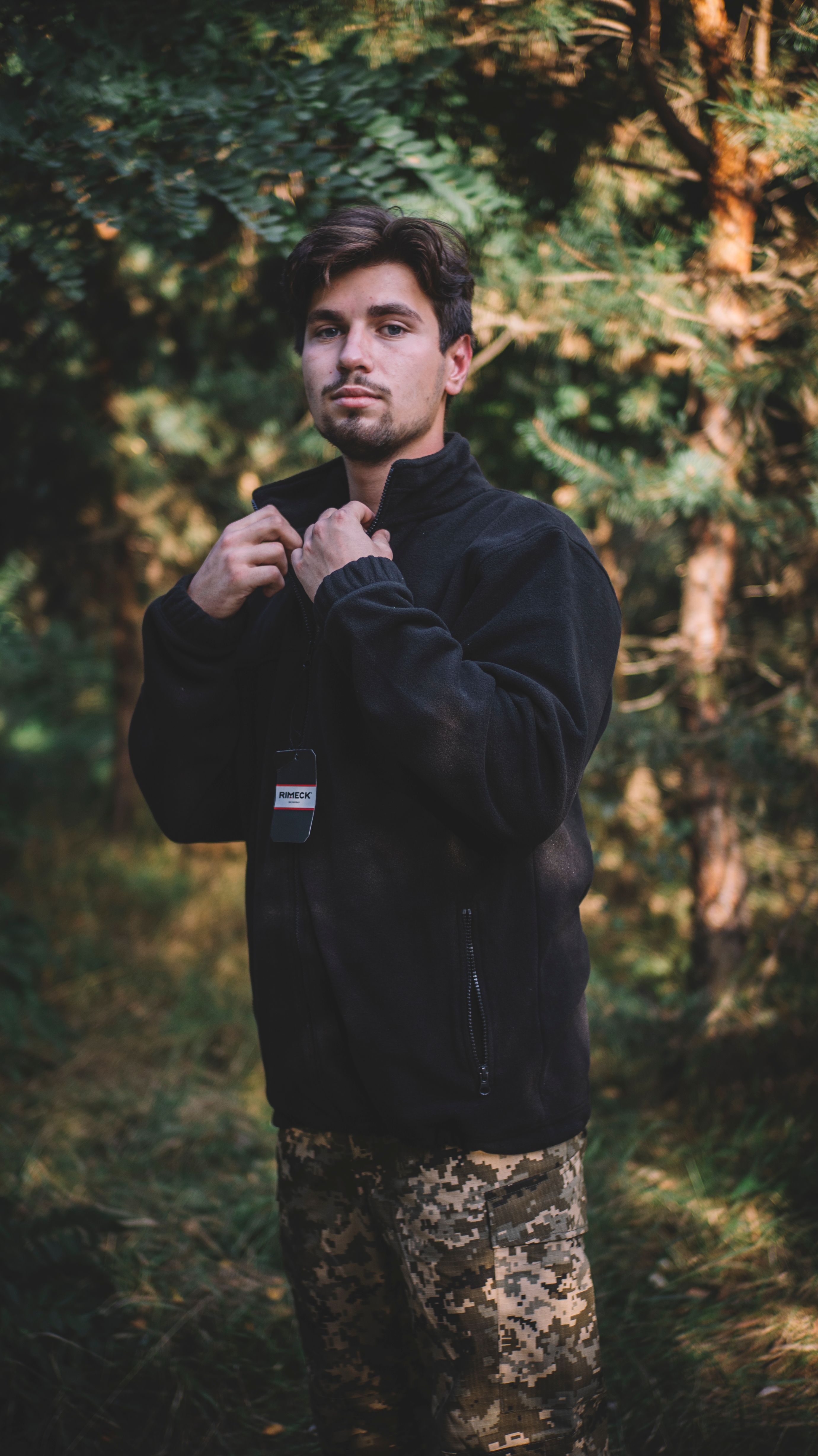 Portrait of Man in Black Jacket in Forest · Free Stock Photo