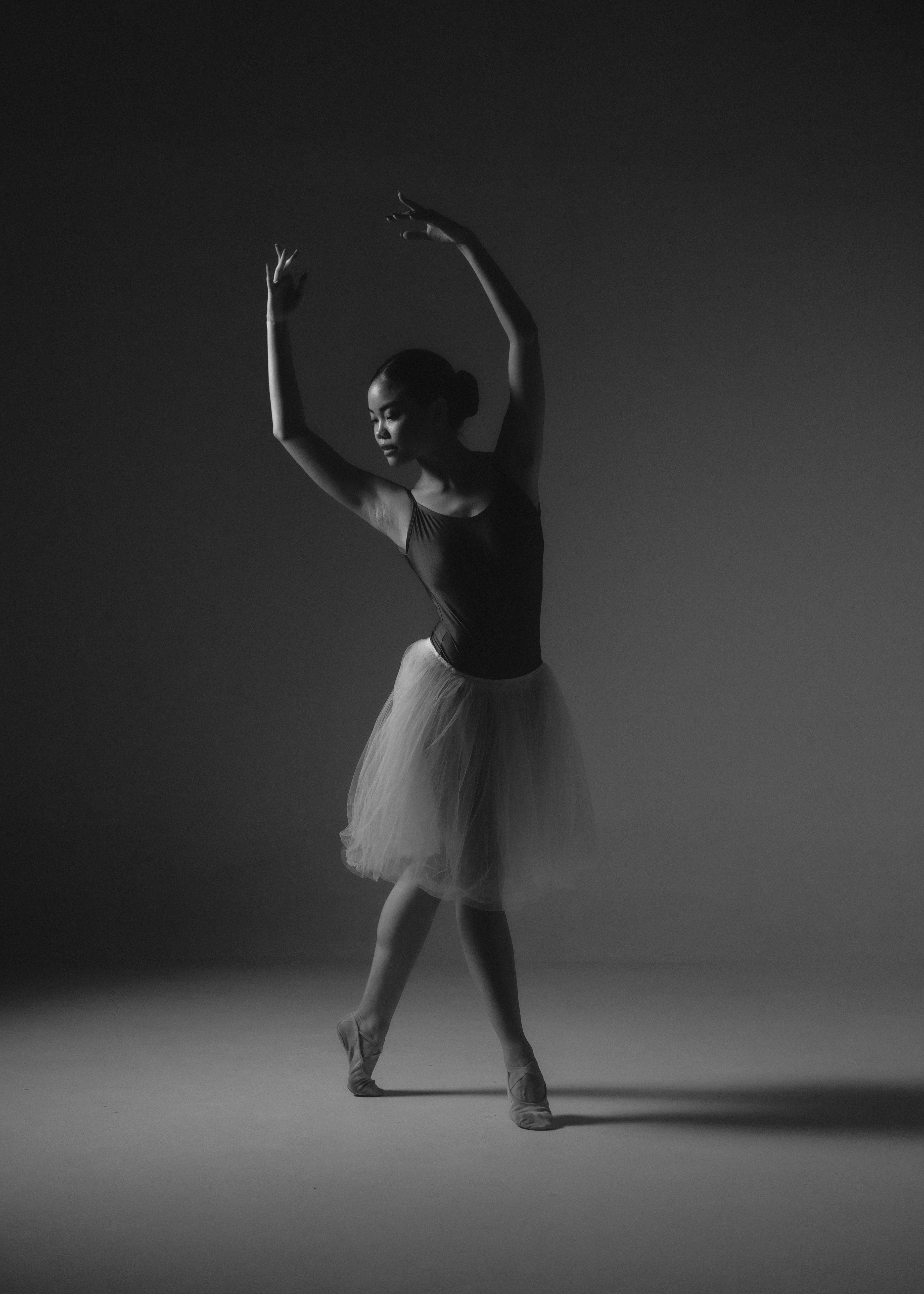 Black and White Photo of a Ballet Dancer · Free Stock Photo