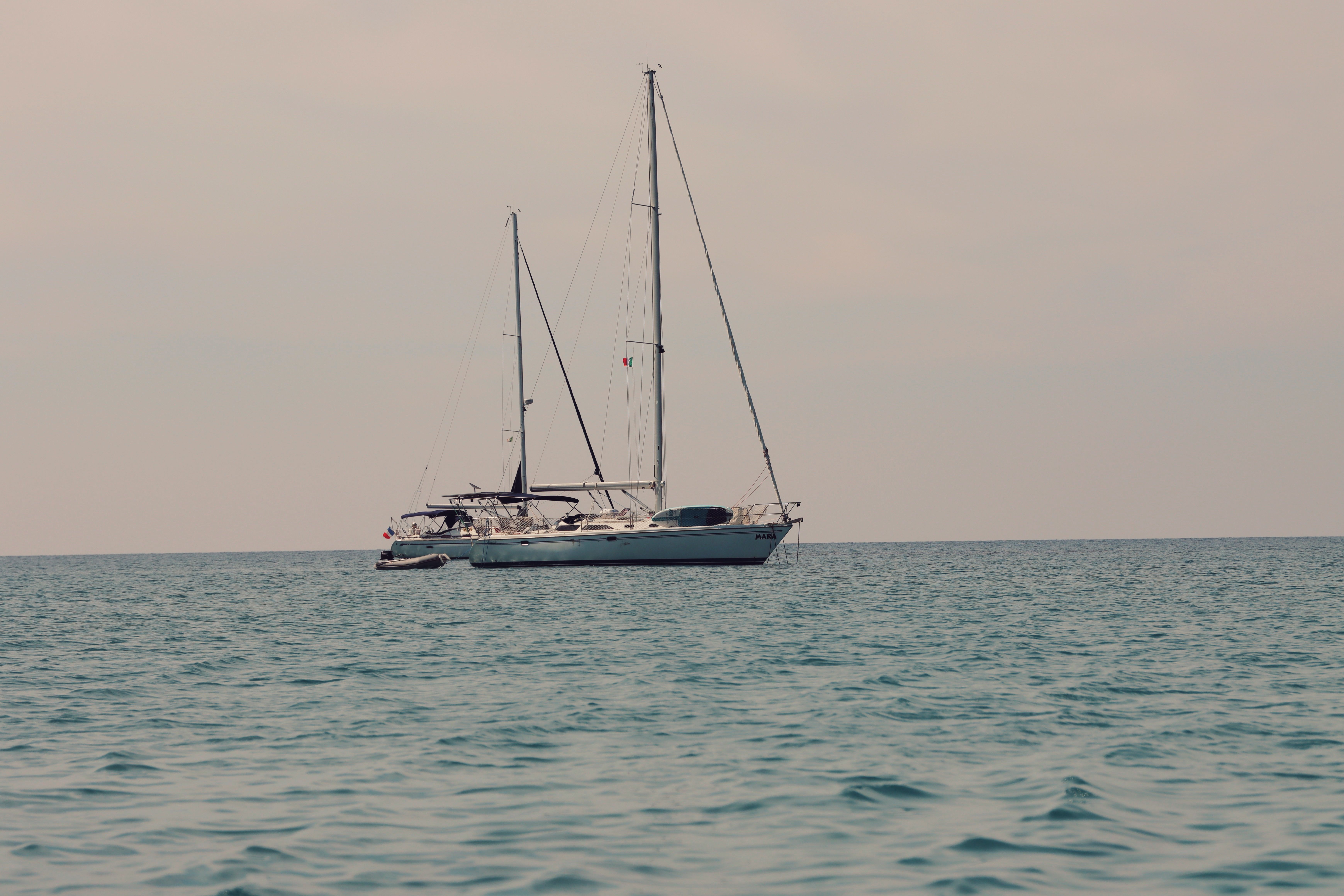 Sailboat with Closed Sails · Free Stock Photo