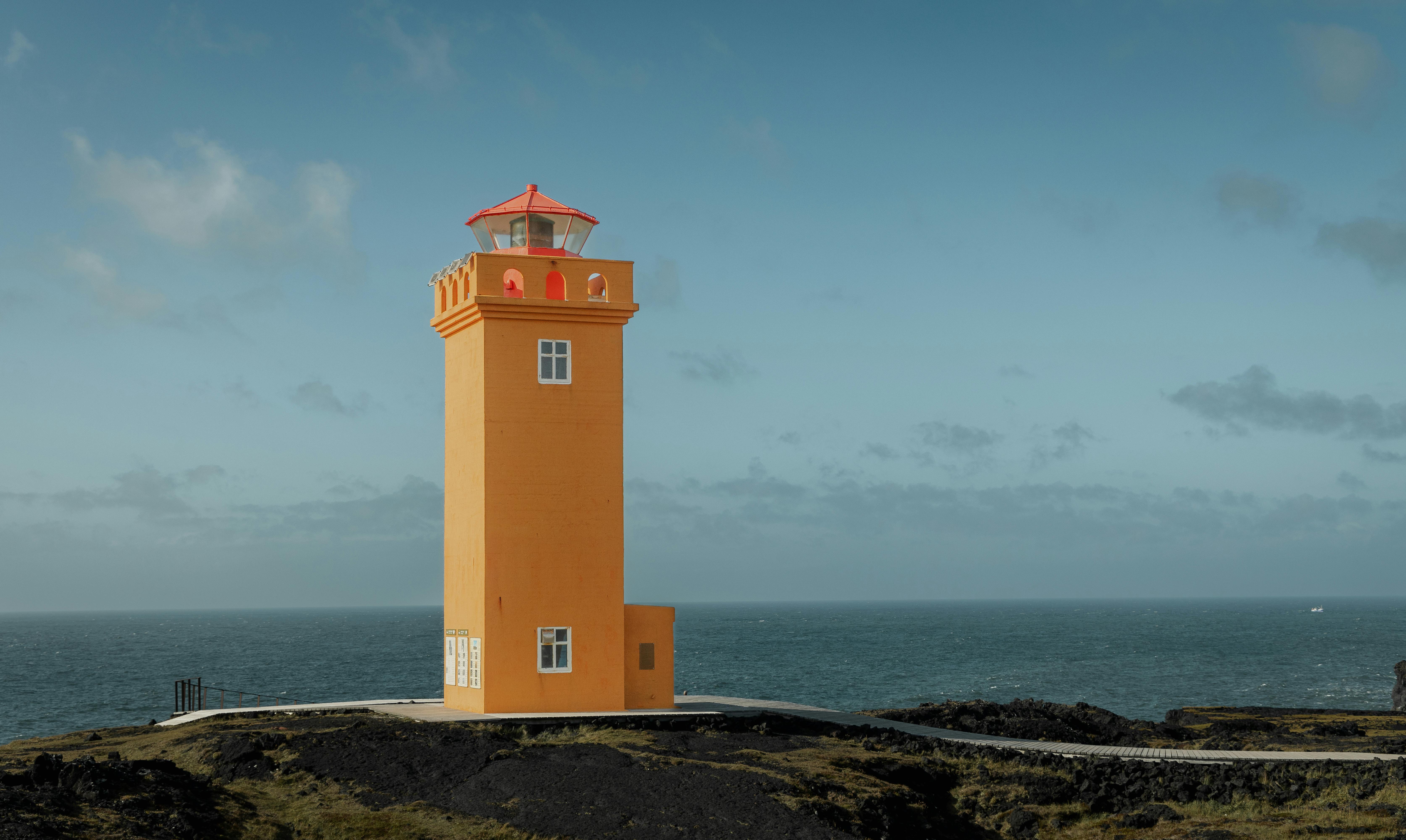 Orange Lighthouse · Free Stock Photo
