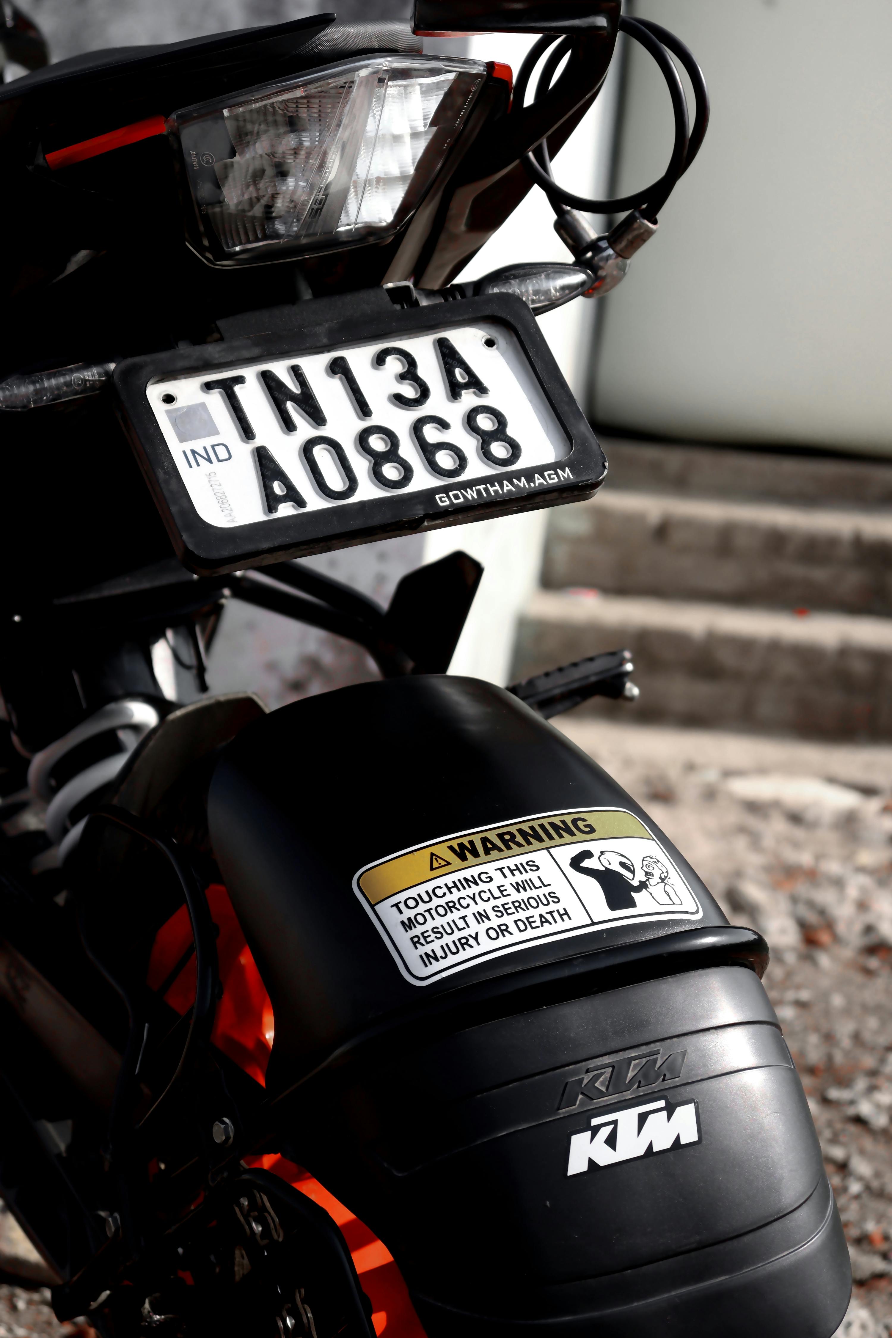 Sticker on Motorcycle · Free Stock Photo