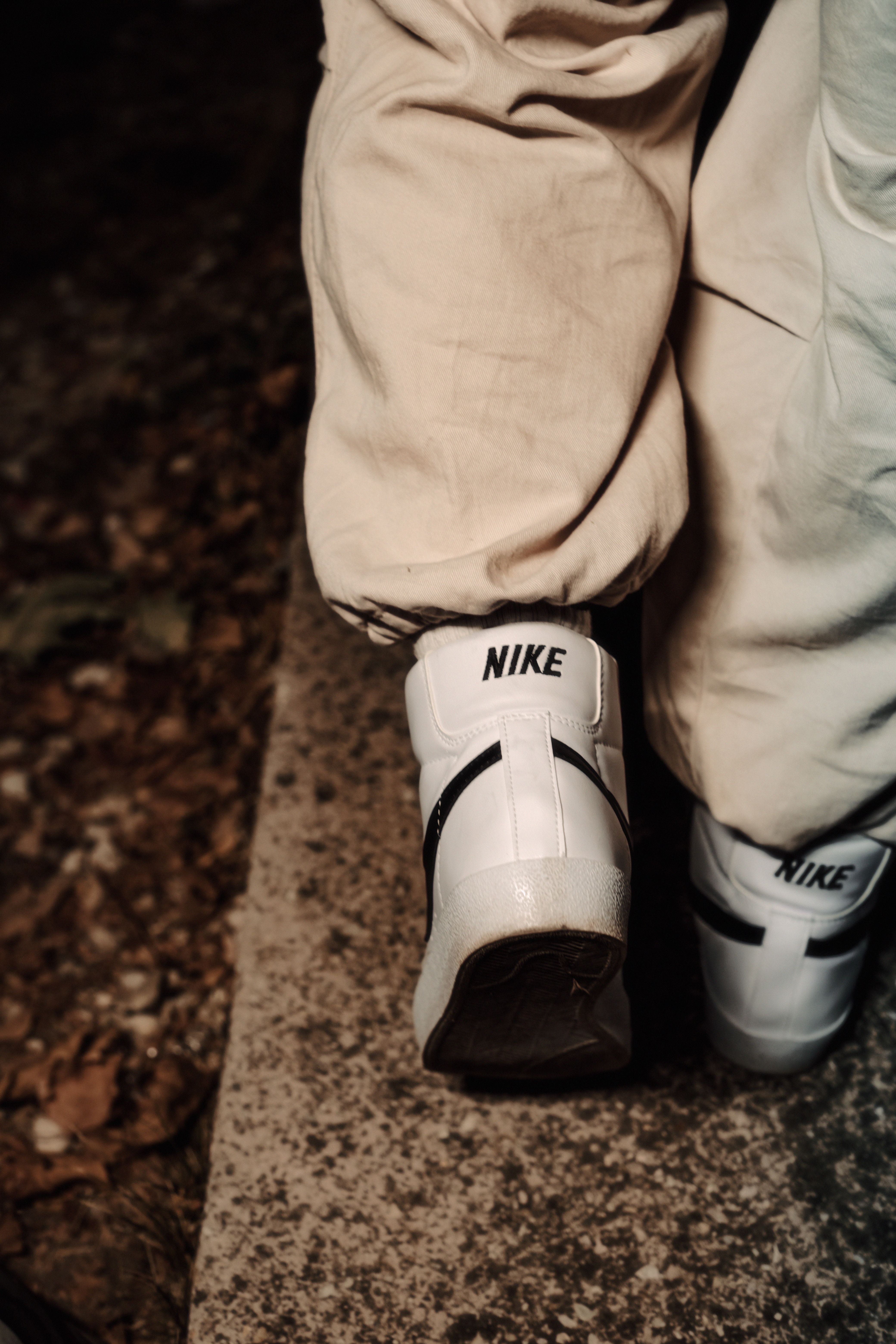 A Person Wearing Nike Blazer Sneakers · Free Stock Photo