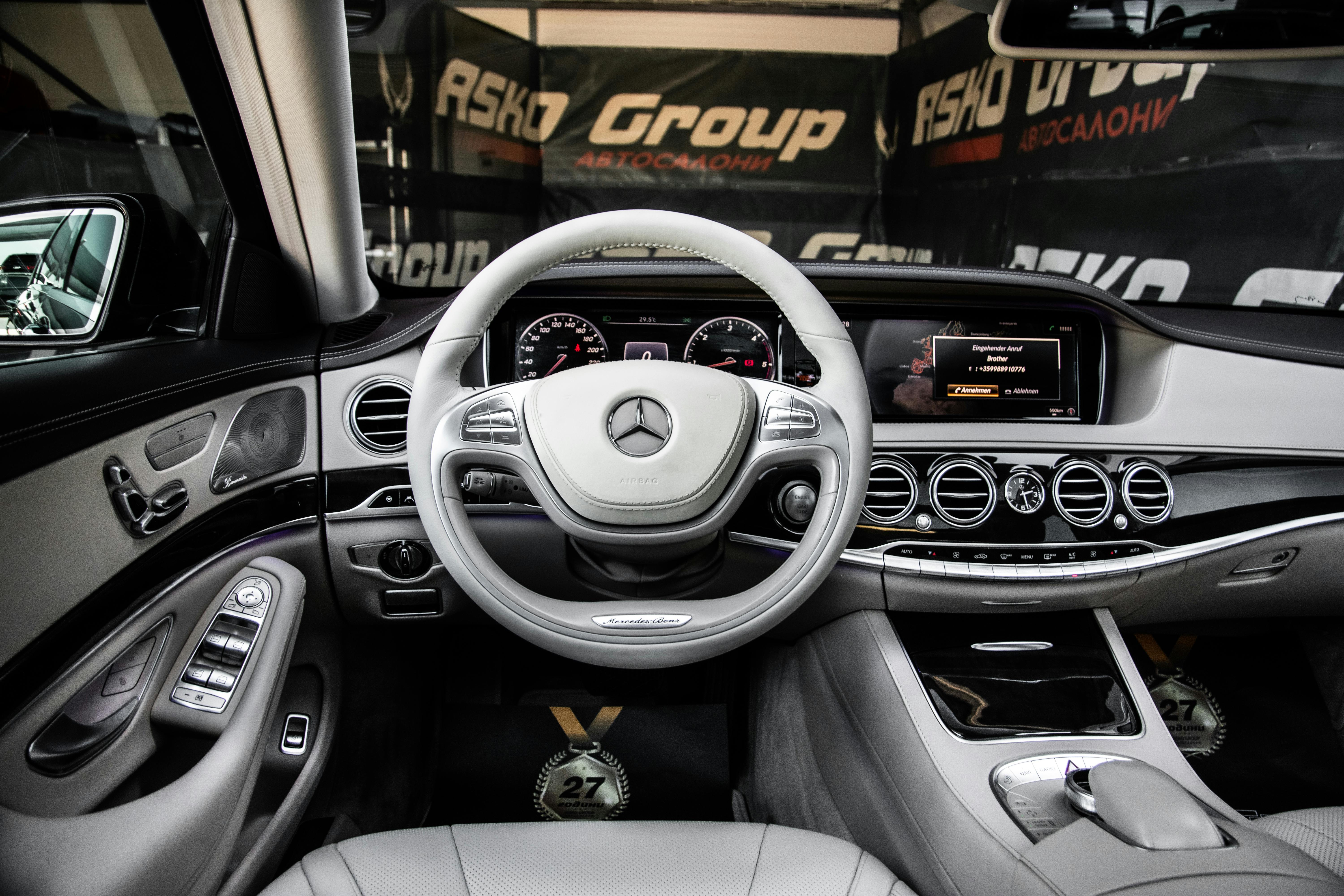 Interior of a Modern Mercedes-Benz Interior · Free Stock Photo