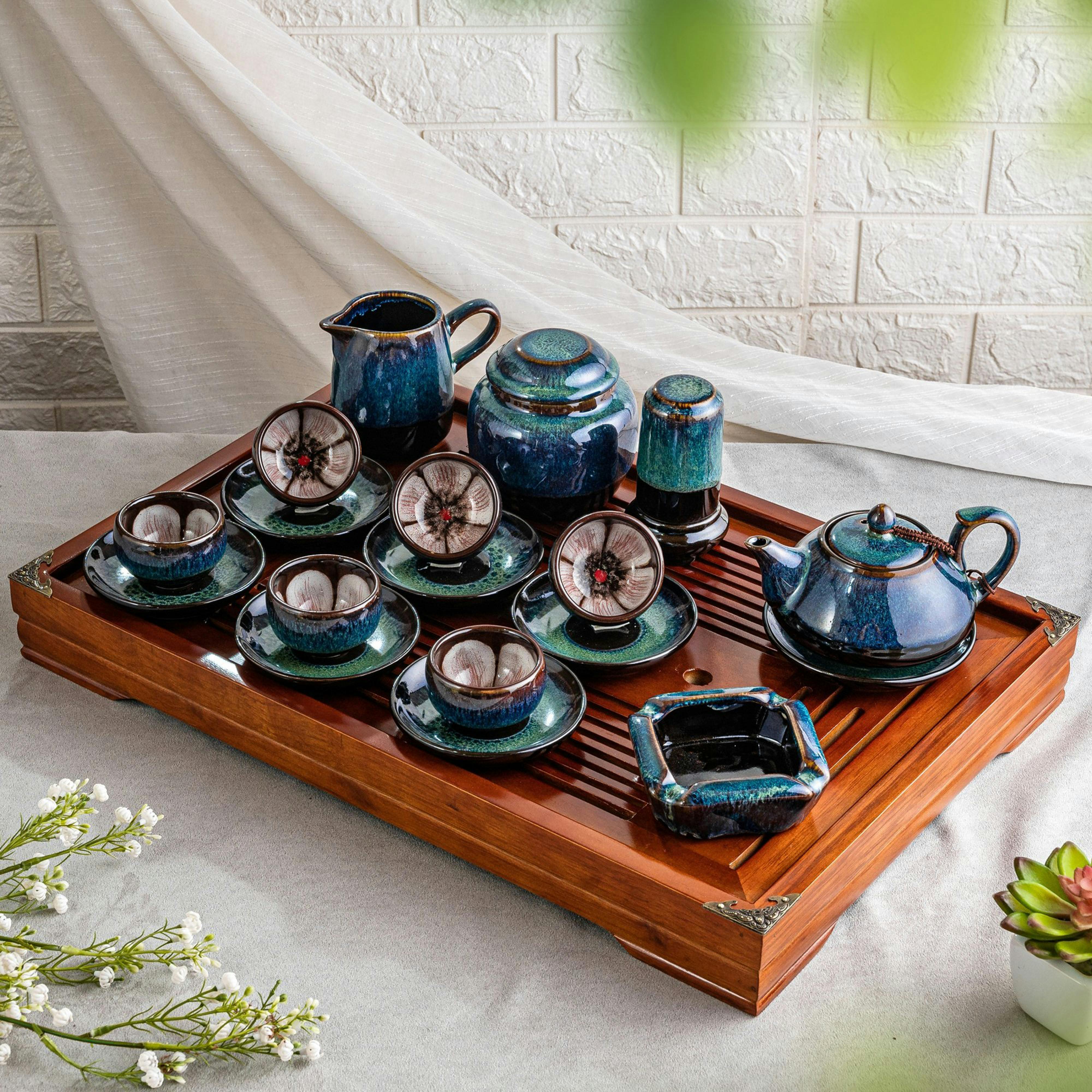 Tray with Tea Set · Free Stock Photo