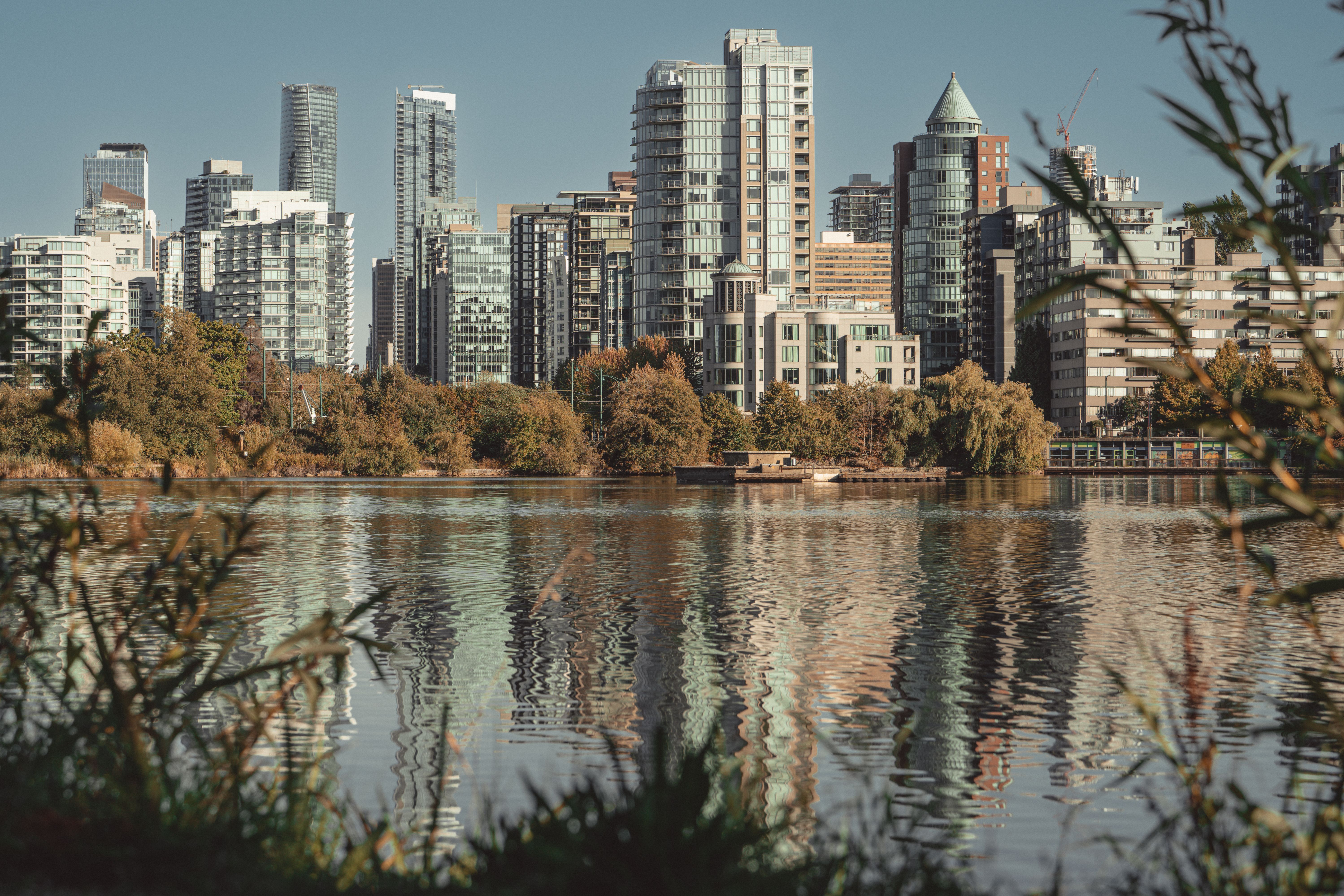 Vancouver Buildings behind Lake · Free Stock Photo