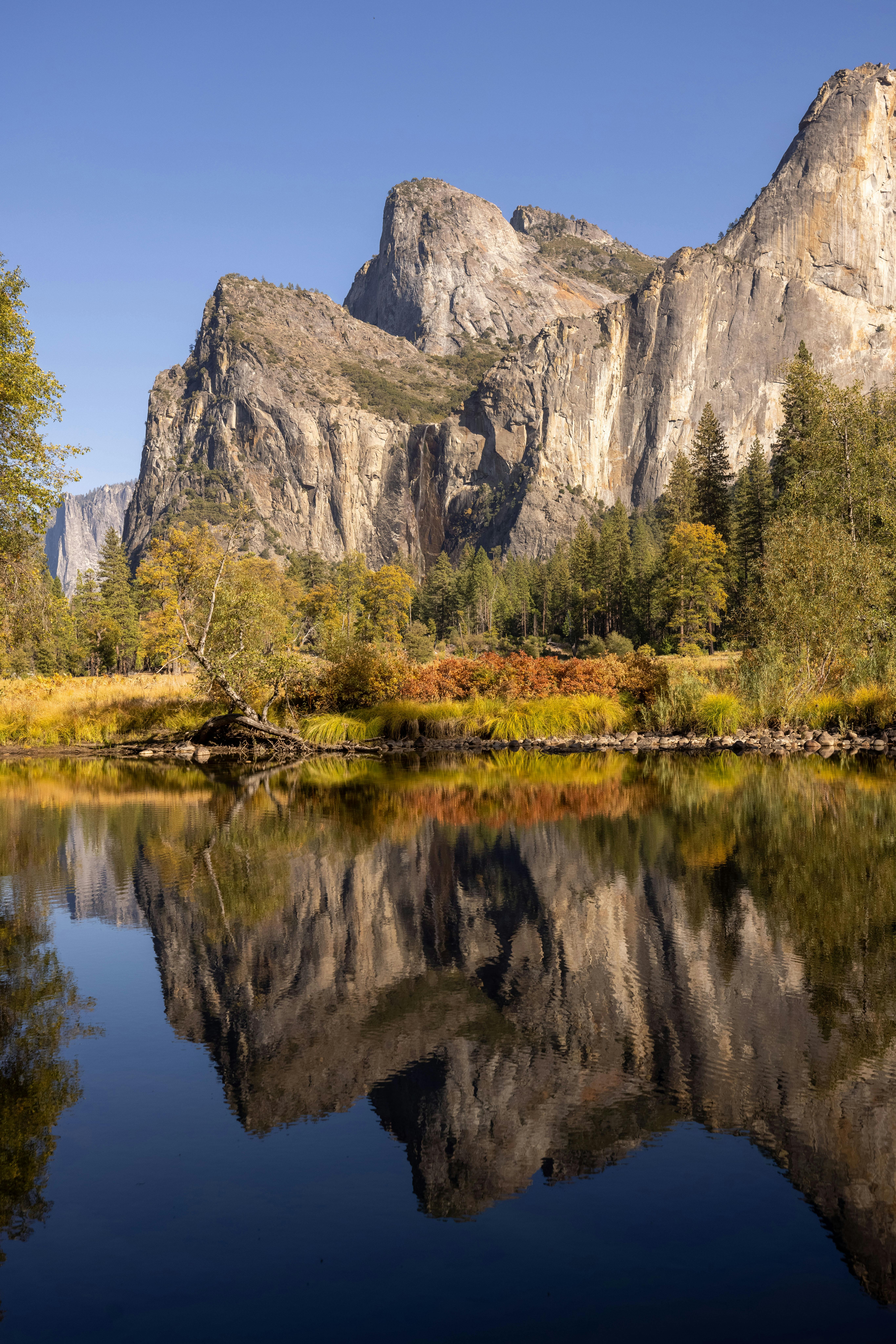 Rocks and Their Reflection in the Merced River · Free Stock Photo