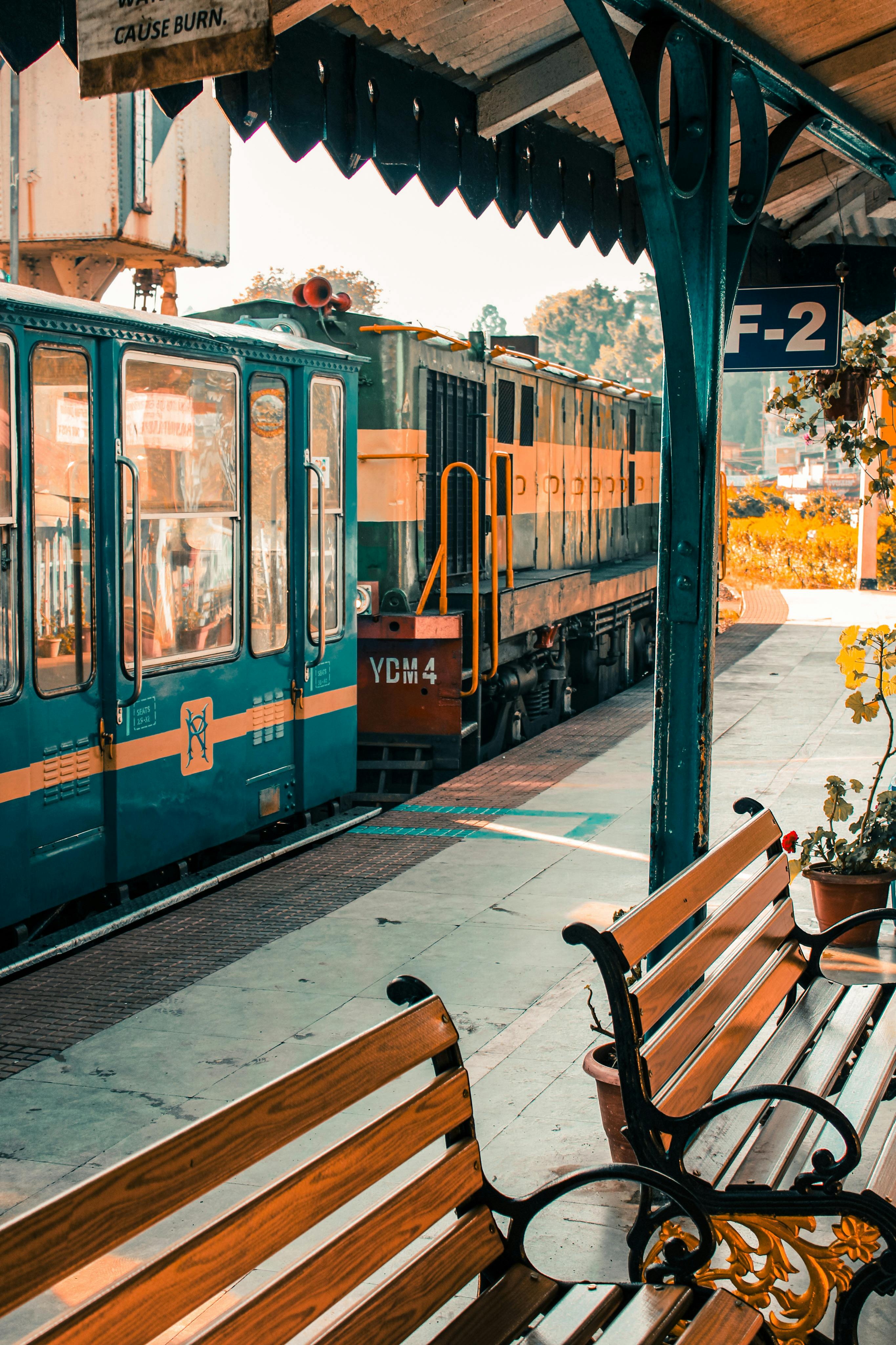 Old-fashioned Train at Station · Free Stock Photo