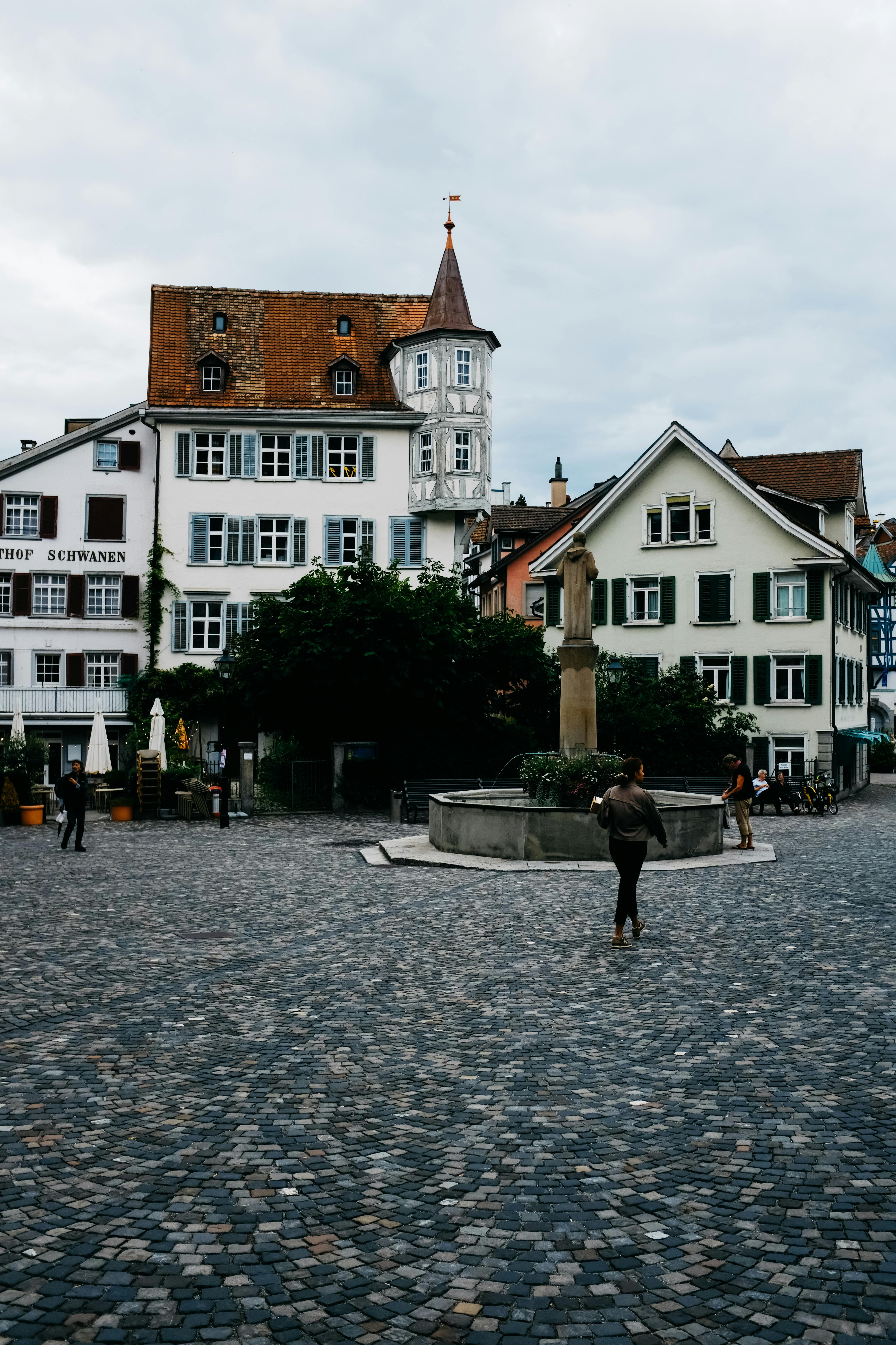 Square in a Town in Switzerland · Free Stock Photo