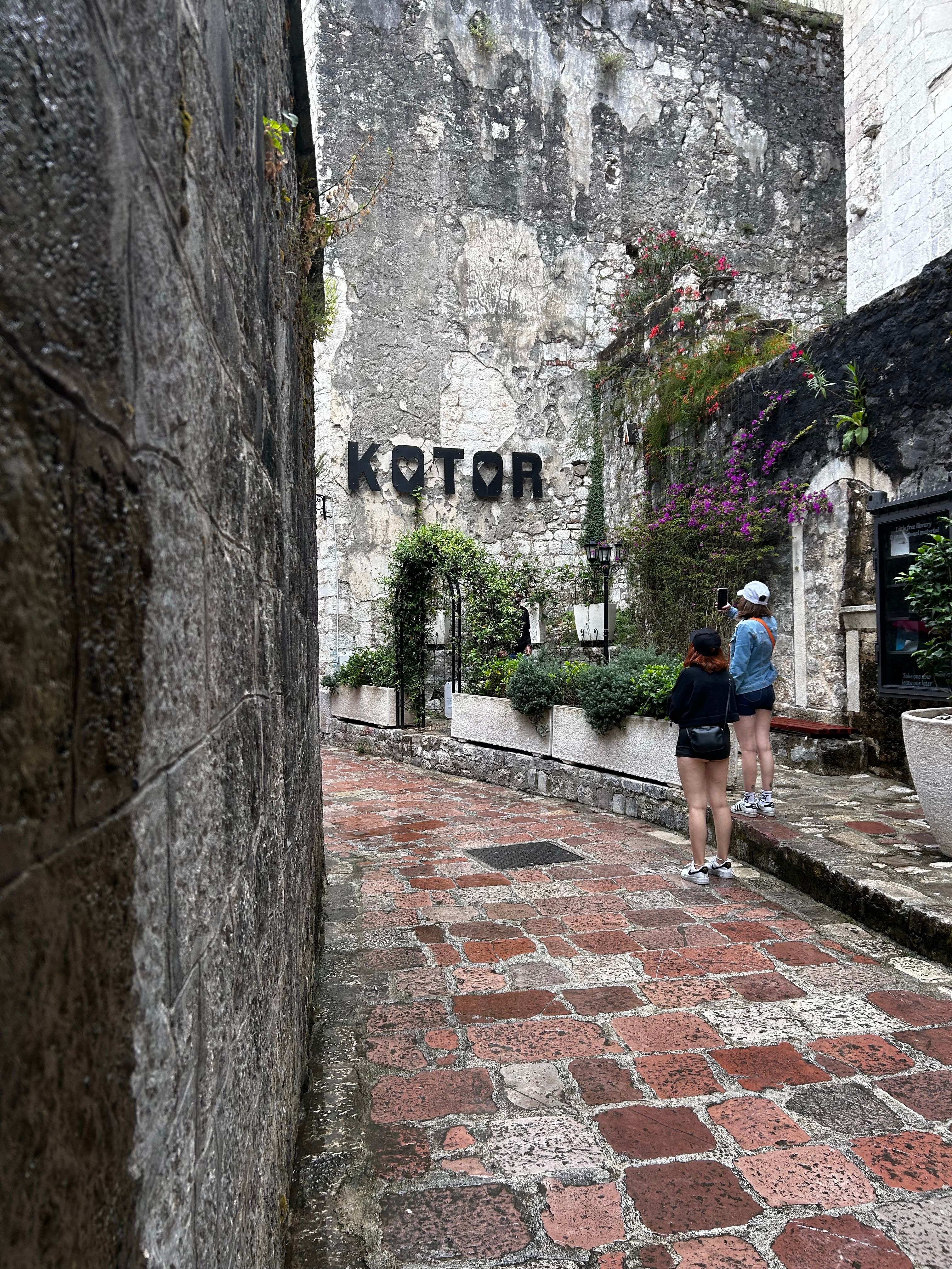 Kotor Sign on Old Wall · Free Stock Photo