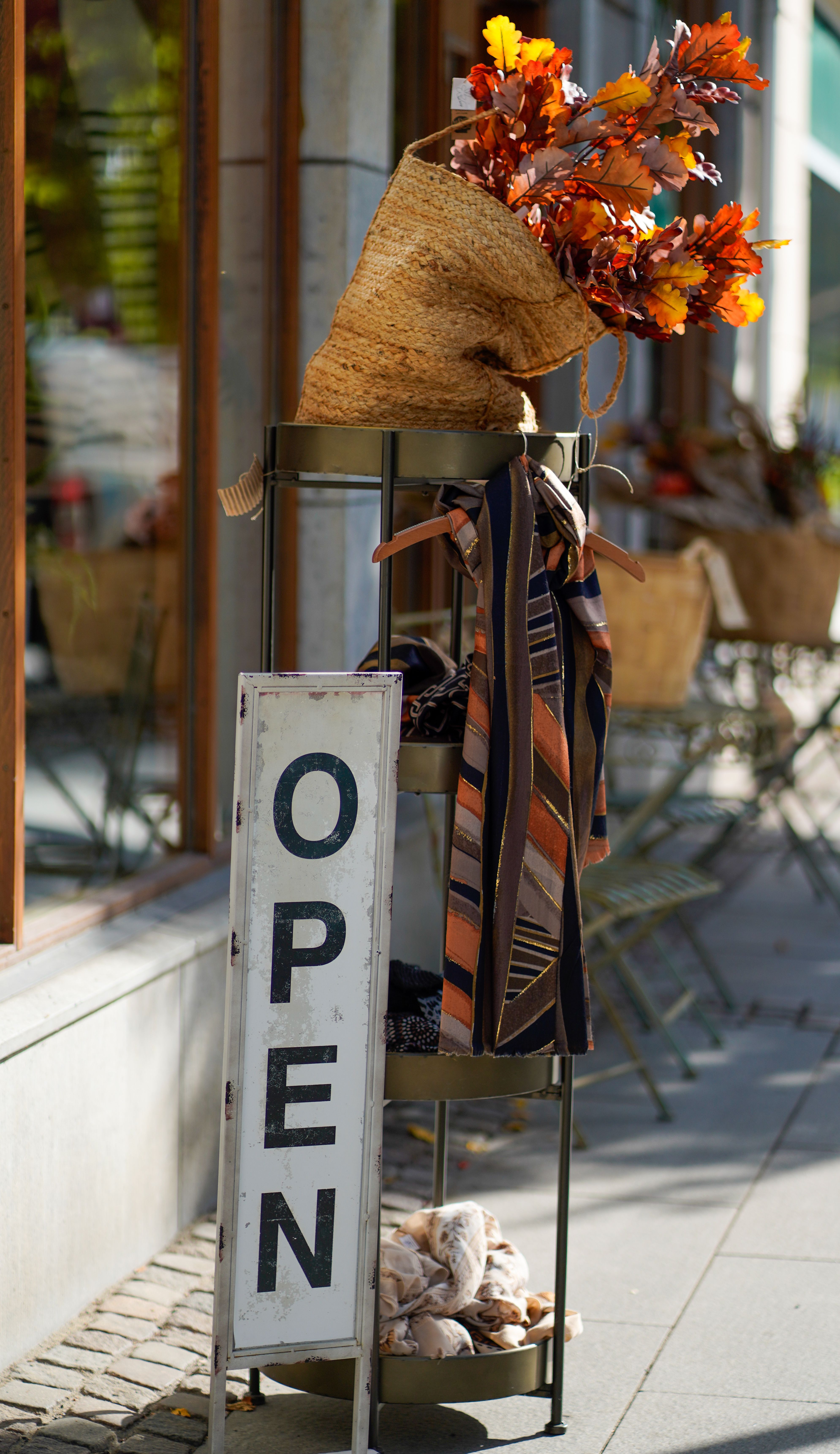 Open Sign on Sidewalk · Free Stock Photo