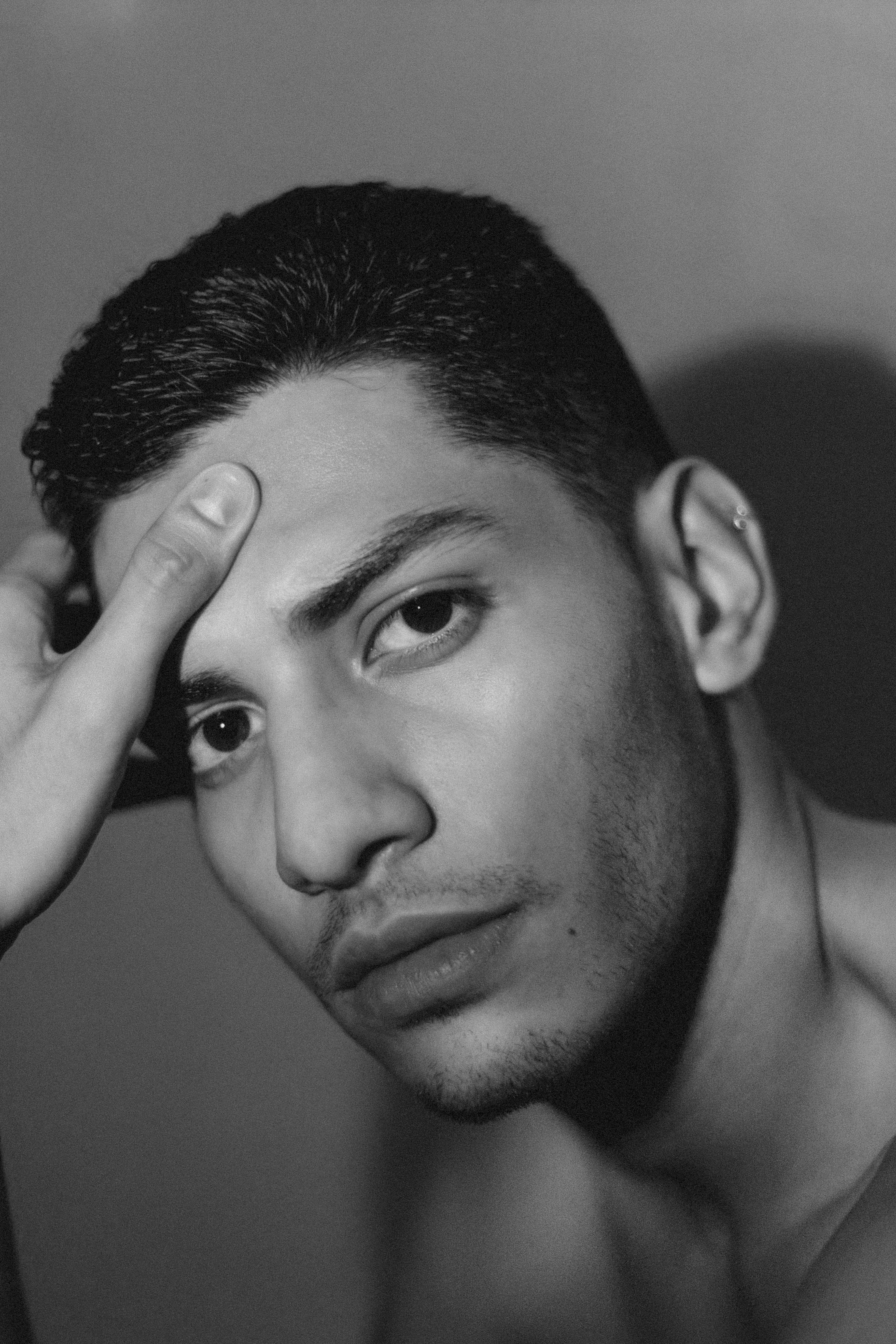 Man Face in Black and White · Free Stock Photo