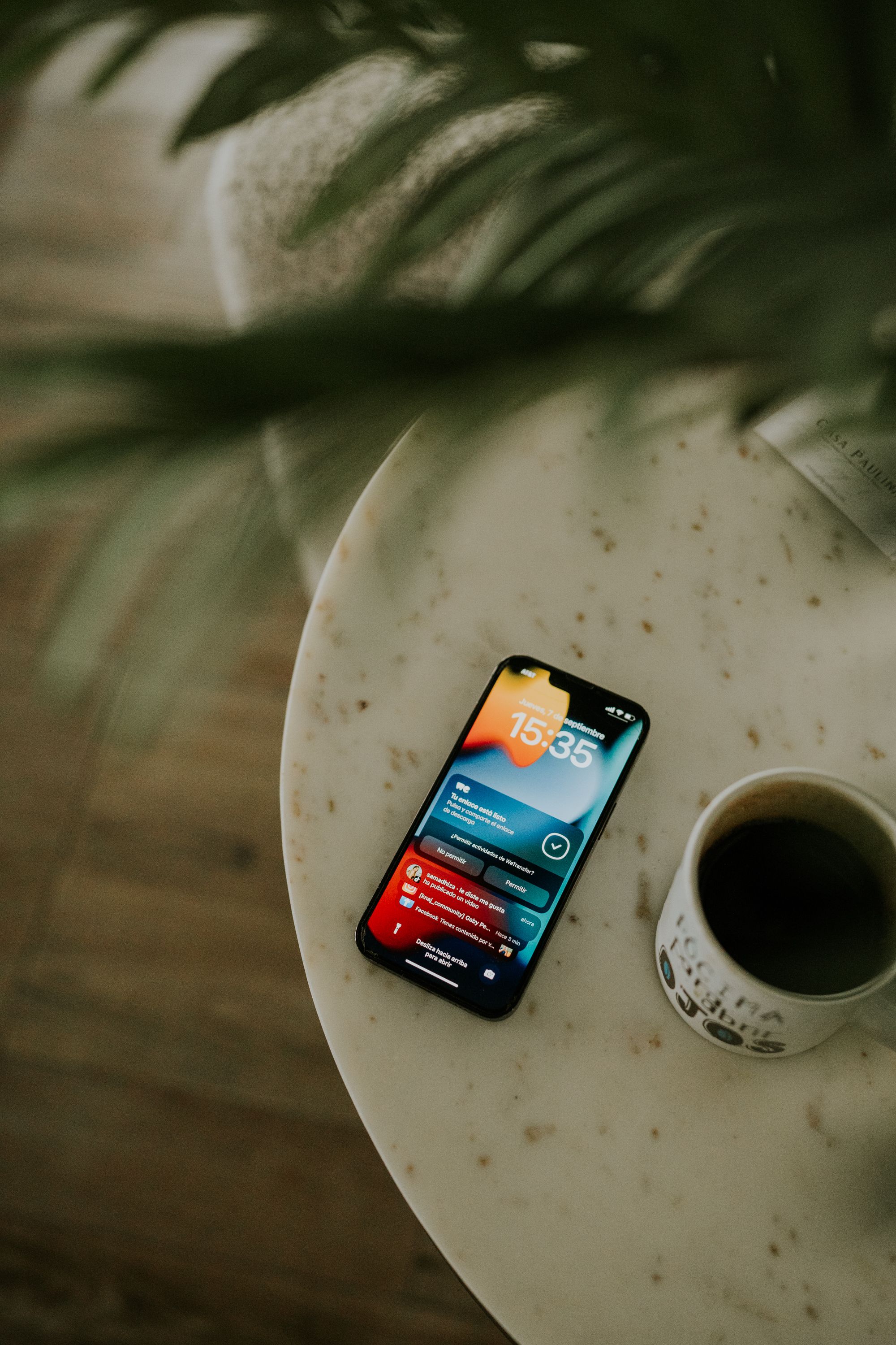 Smartphone and Coffee on Table · Free Stock Photo