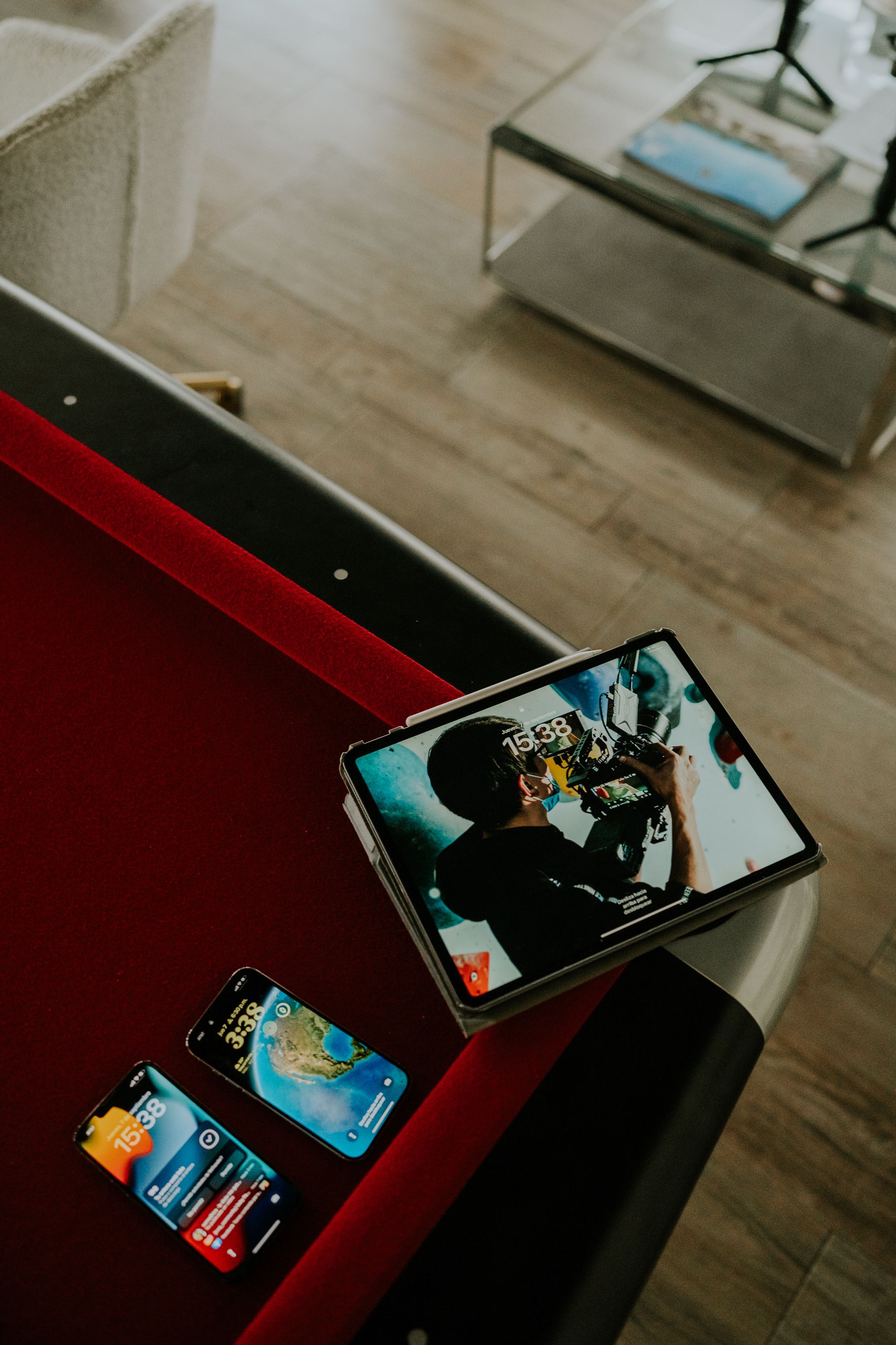 Smartphones and Tablet on Table · Free Stock Photo