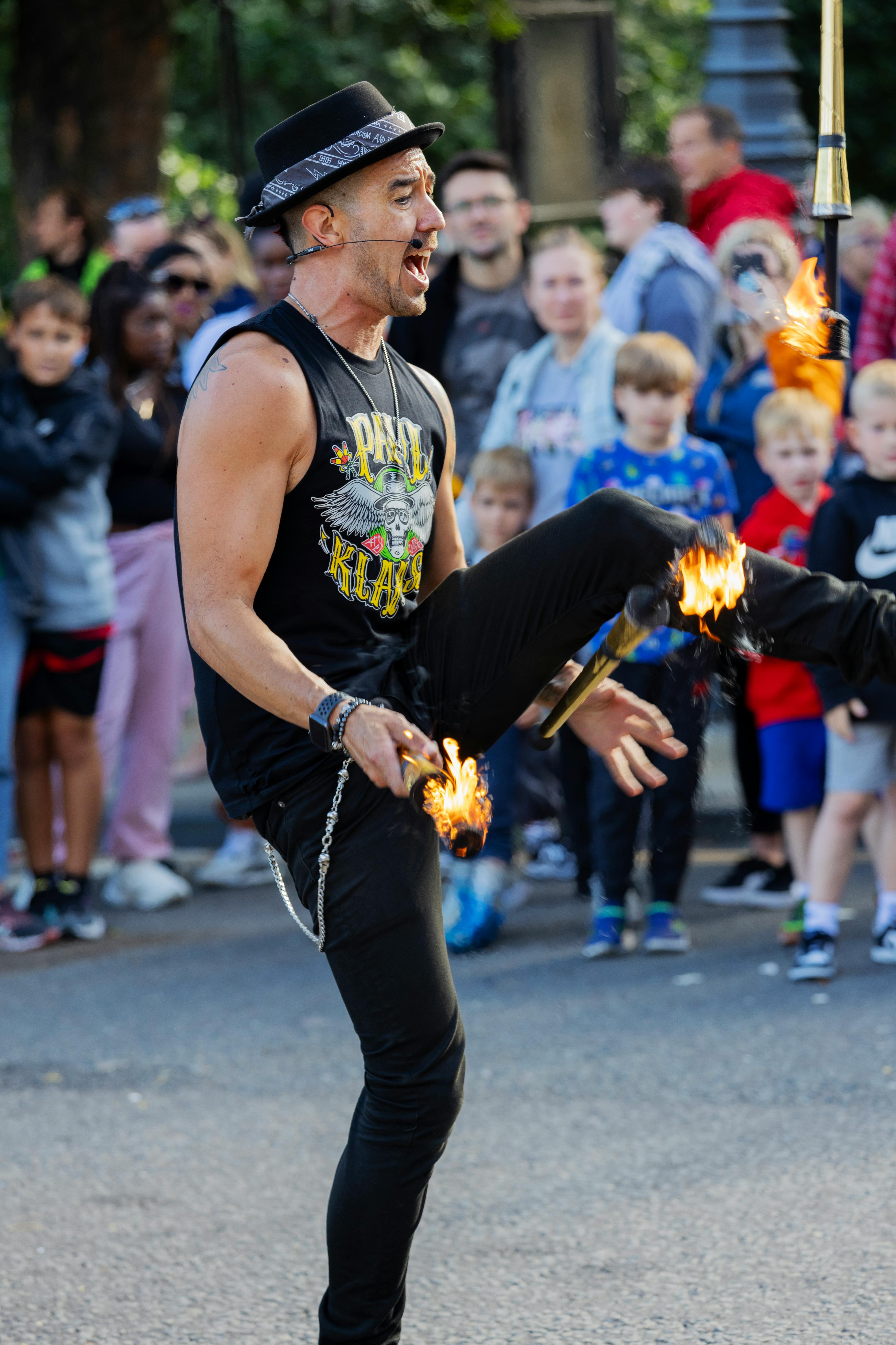 Juggler Performance with Fire · Free Stock Photo