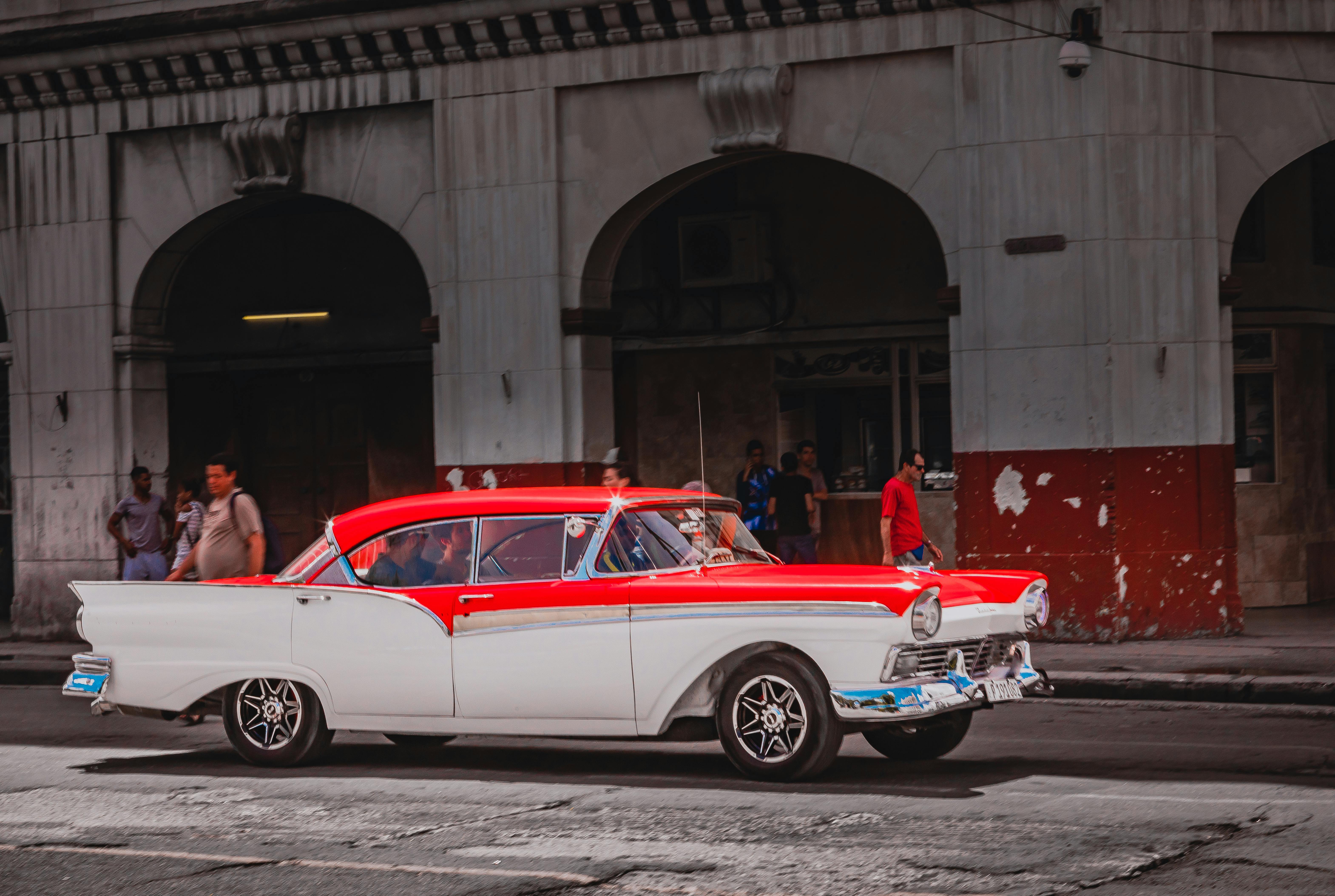 Retro Ford Car on Street · Free Stock Photo