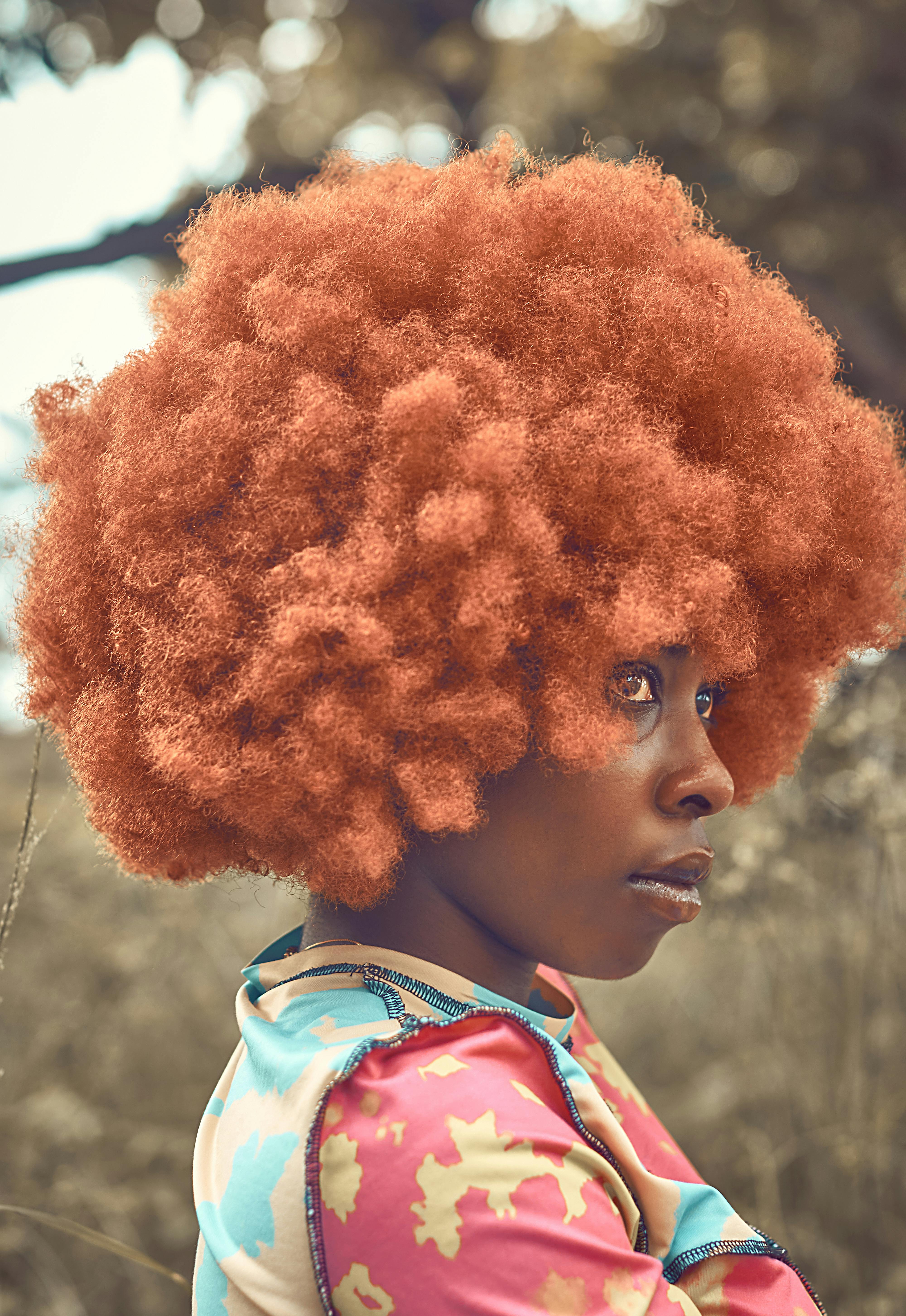 Redhead with Afro Hairstyle · Free Stock Photo