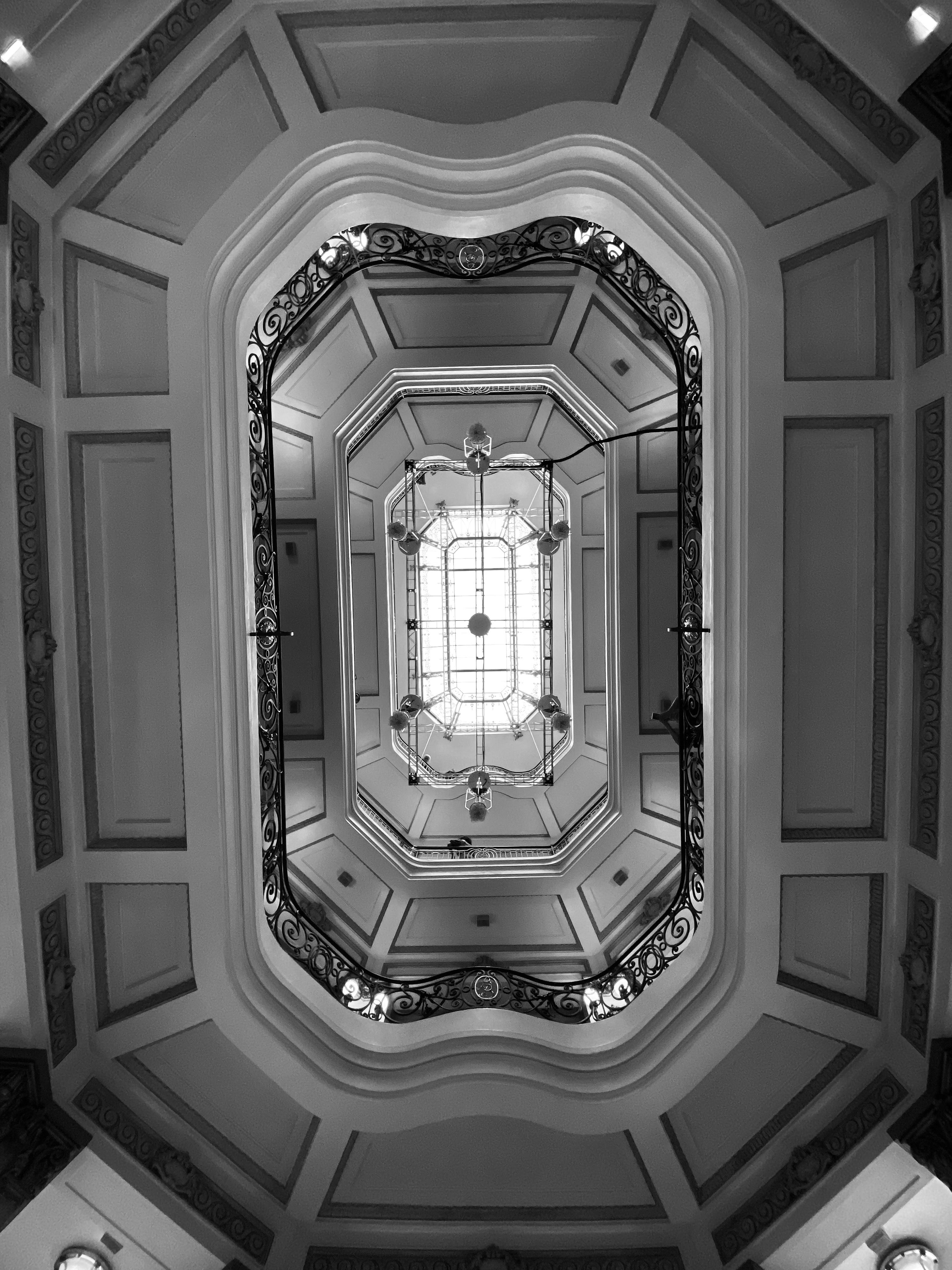 Skylight Above the Mezzanine Balconies of Banco do Brasil Cultural ...