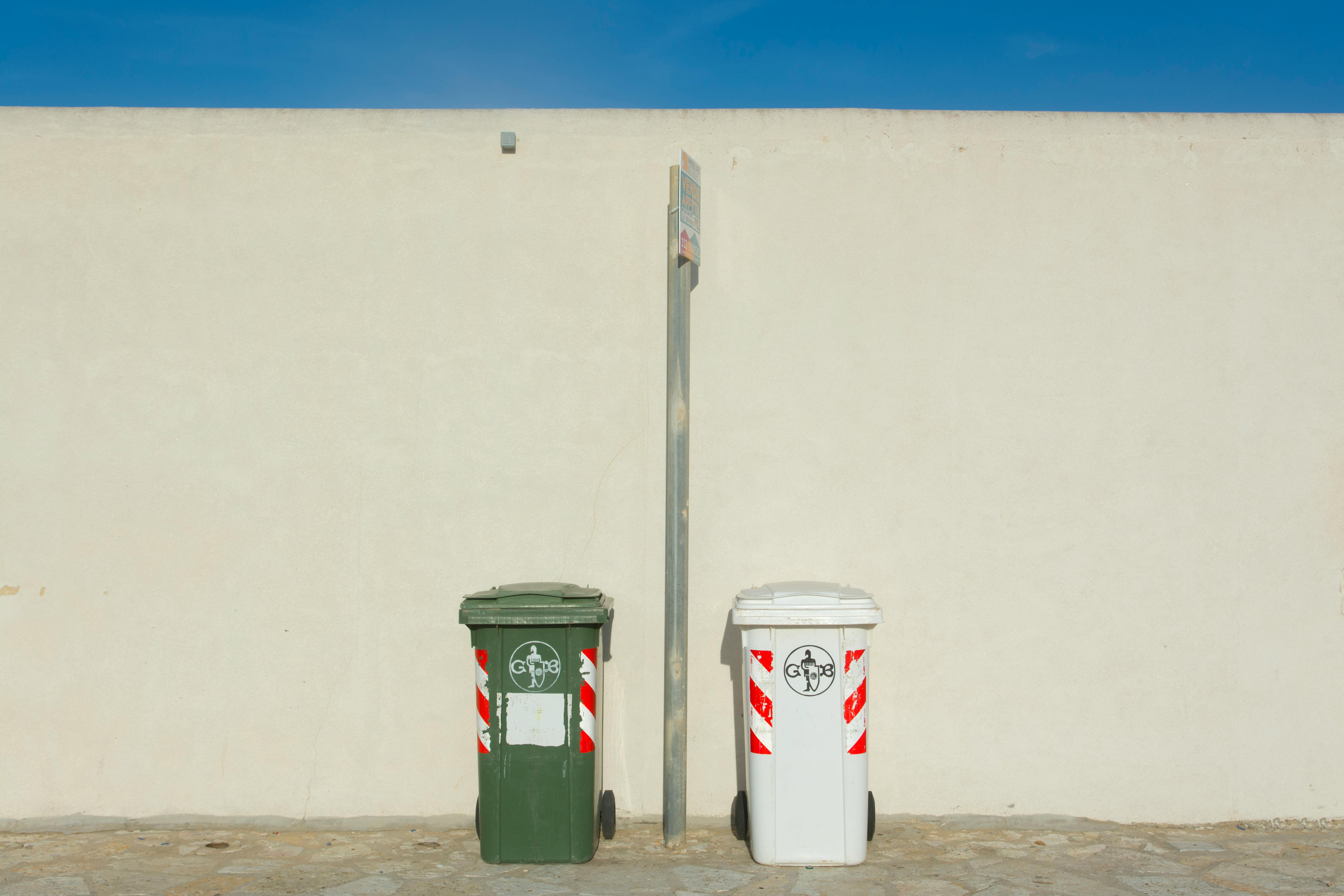 Multi Colored Trash Bins with Designated Labels · Free Stock Photo