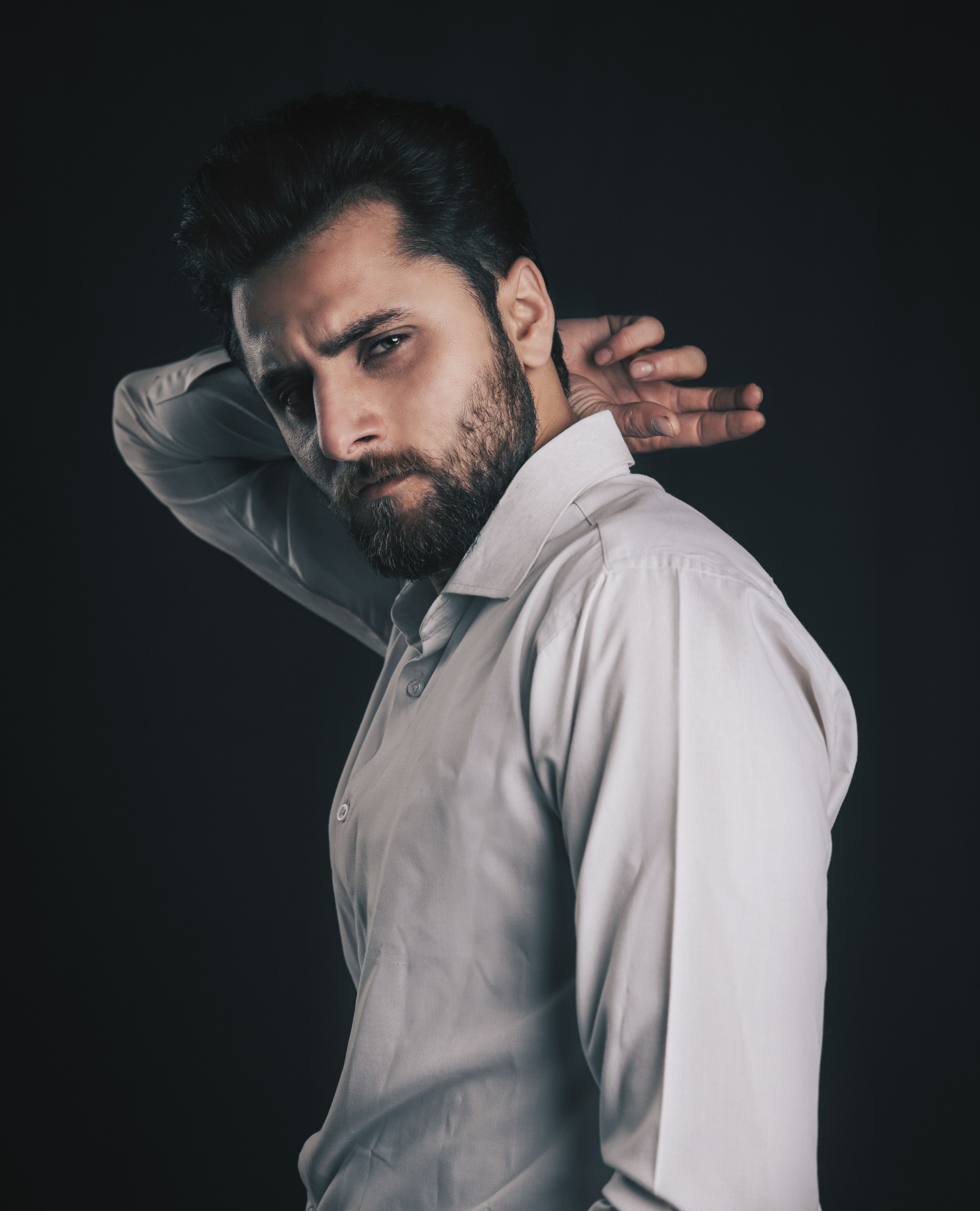 Portrait of a Man on a Black Background · Free Stock Photo