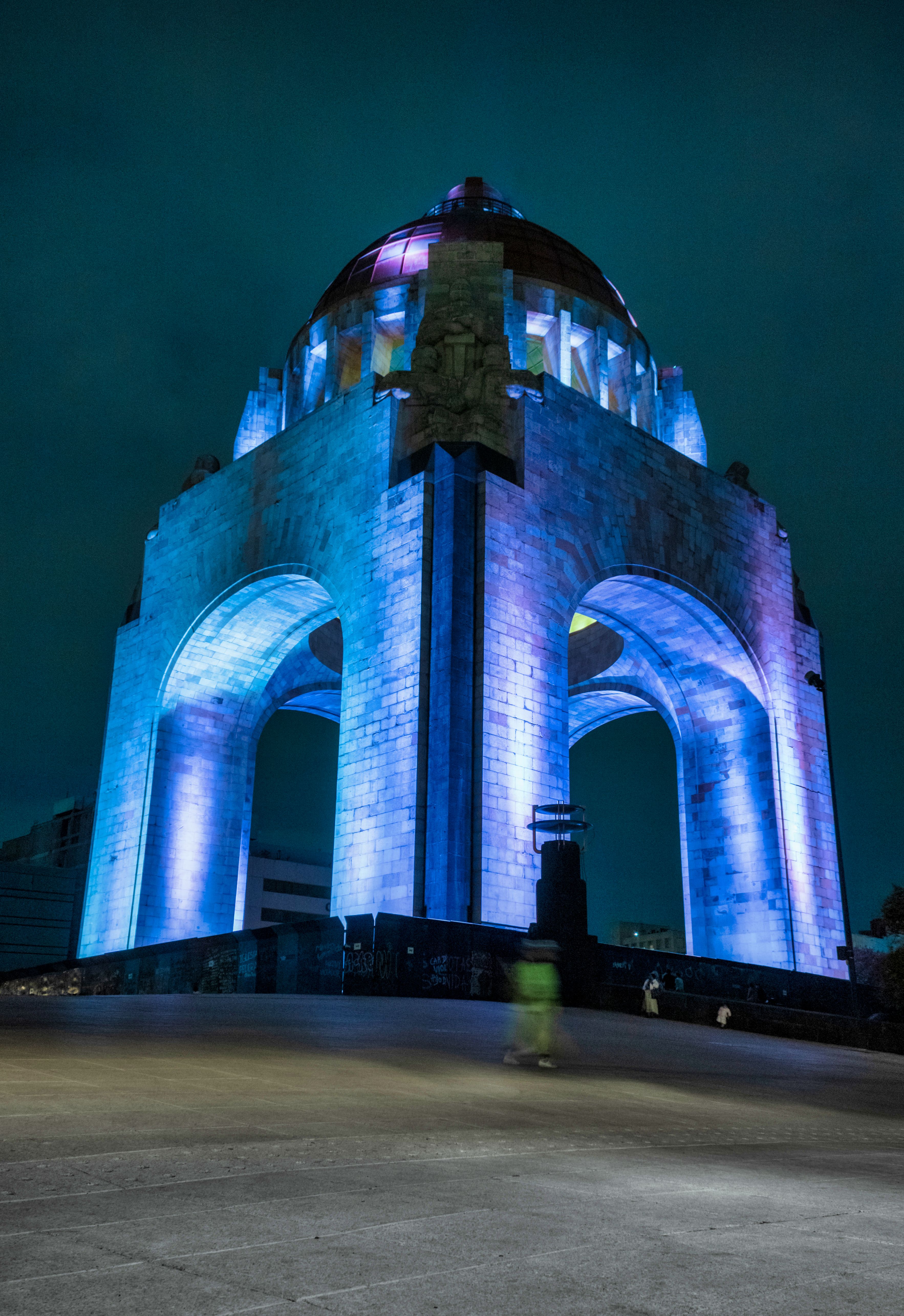 Illuminated Building in Mexico City · Free Stock Photo