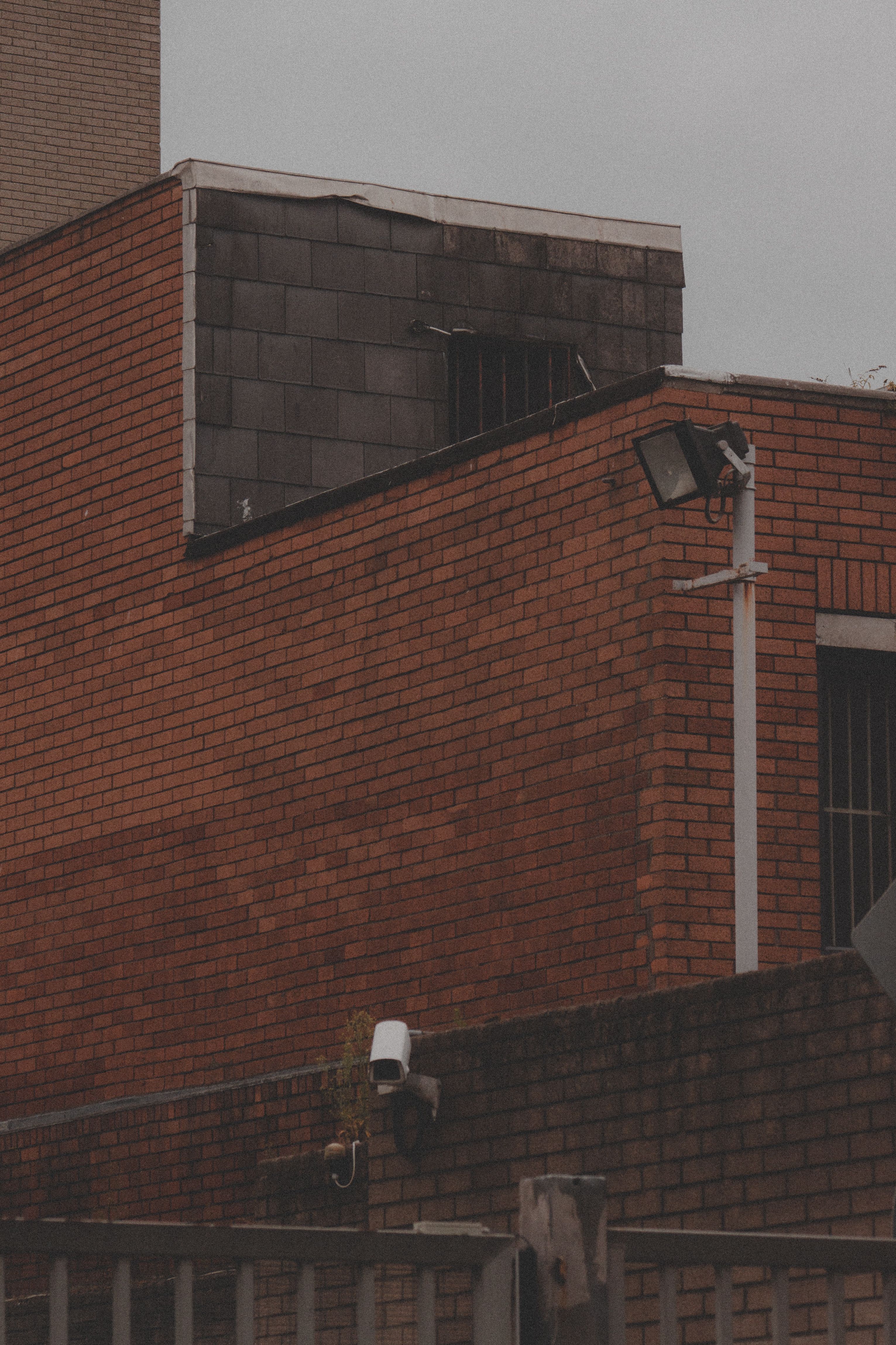 Black Lamp Post with Mounted Cameras · Free Stock Photo