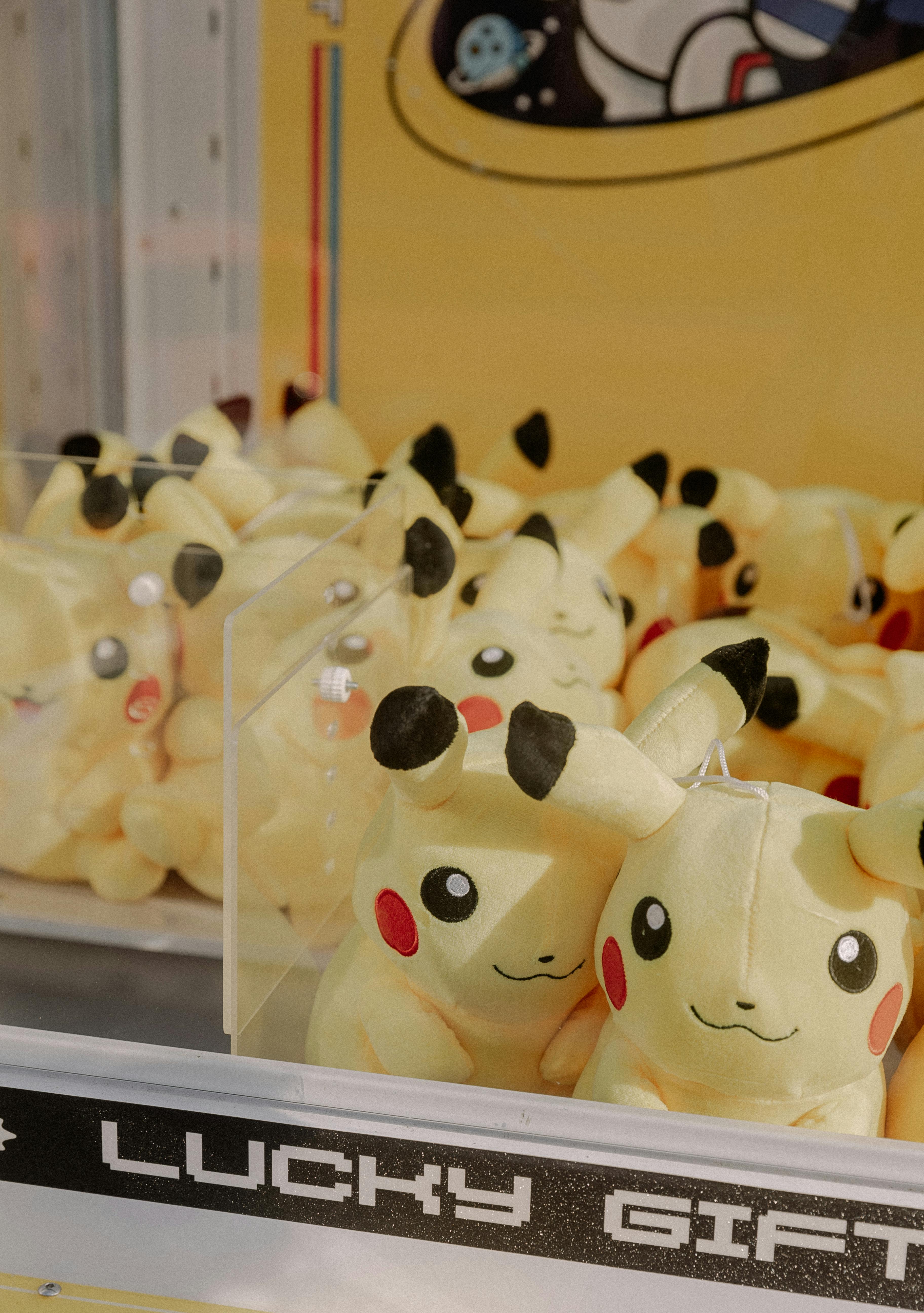 Pikachu Soft Toys in Arcade Claw Game · Free Stock Photo