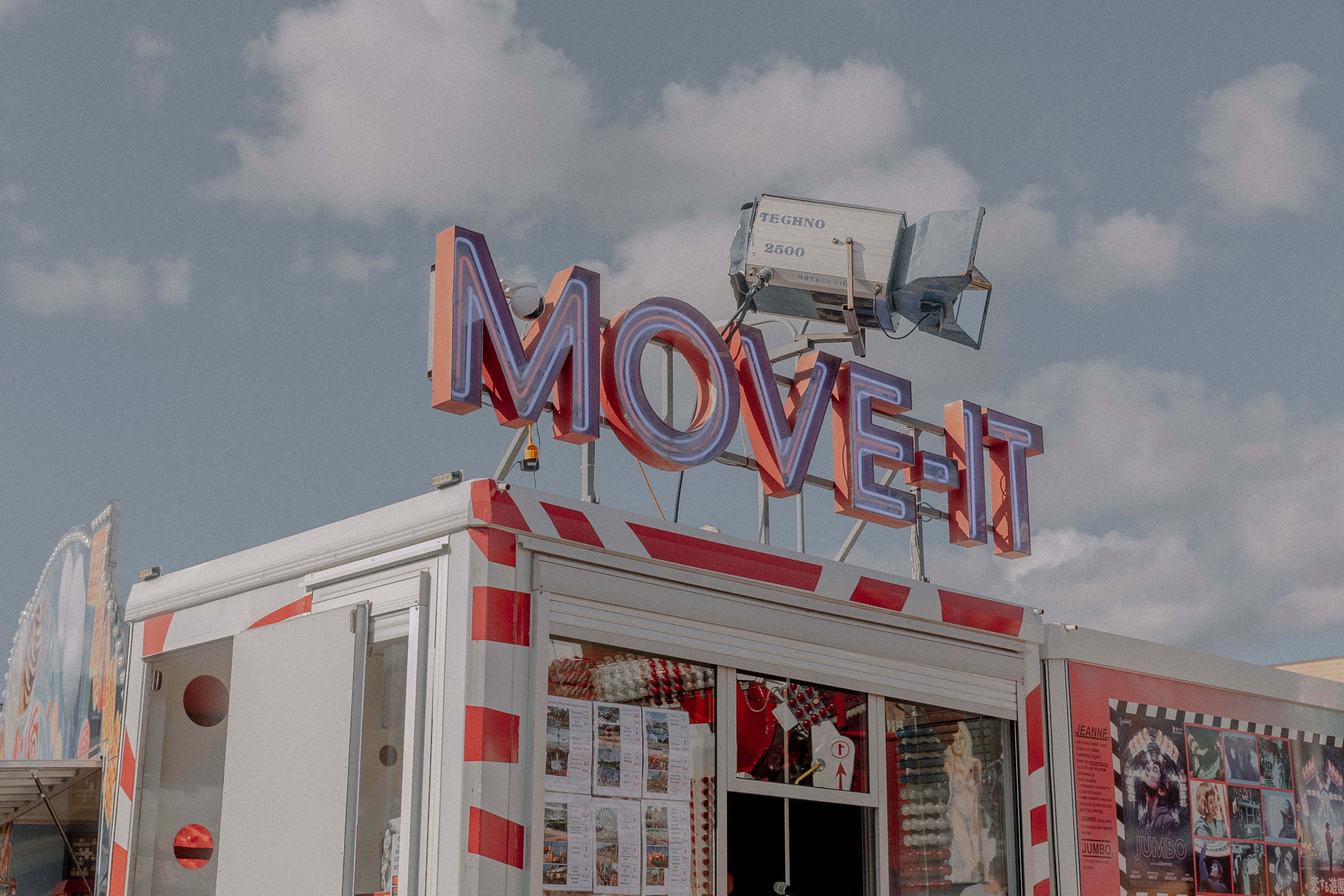 Neon on Ticket Booth at Funfair · Free Stock Photo