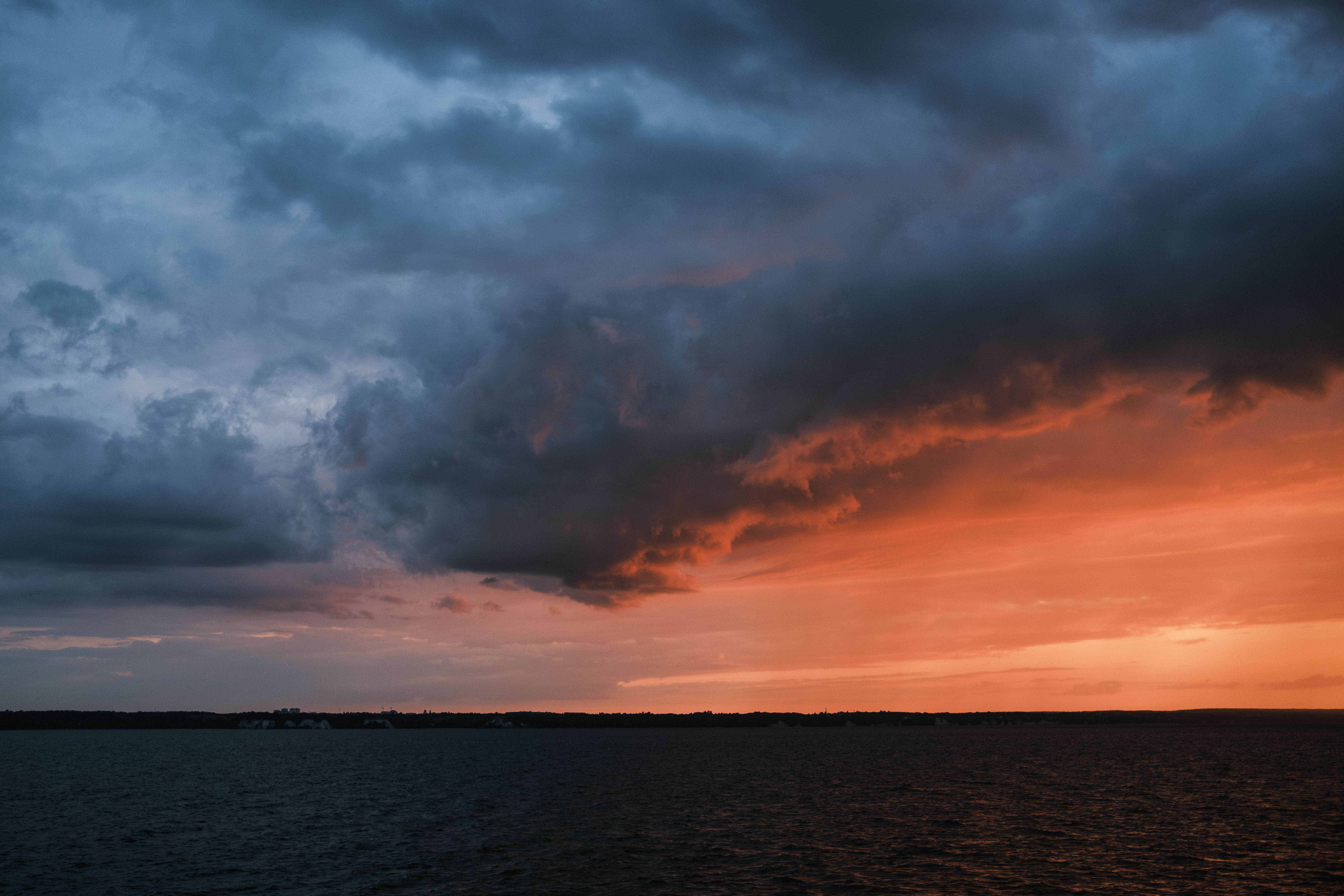Rain Cloud over Sea at Sunset · Free Stock Photo