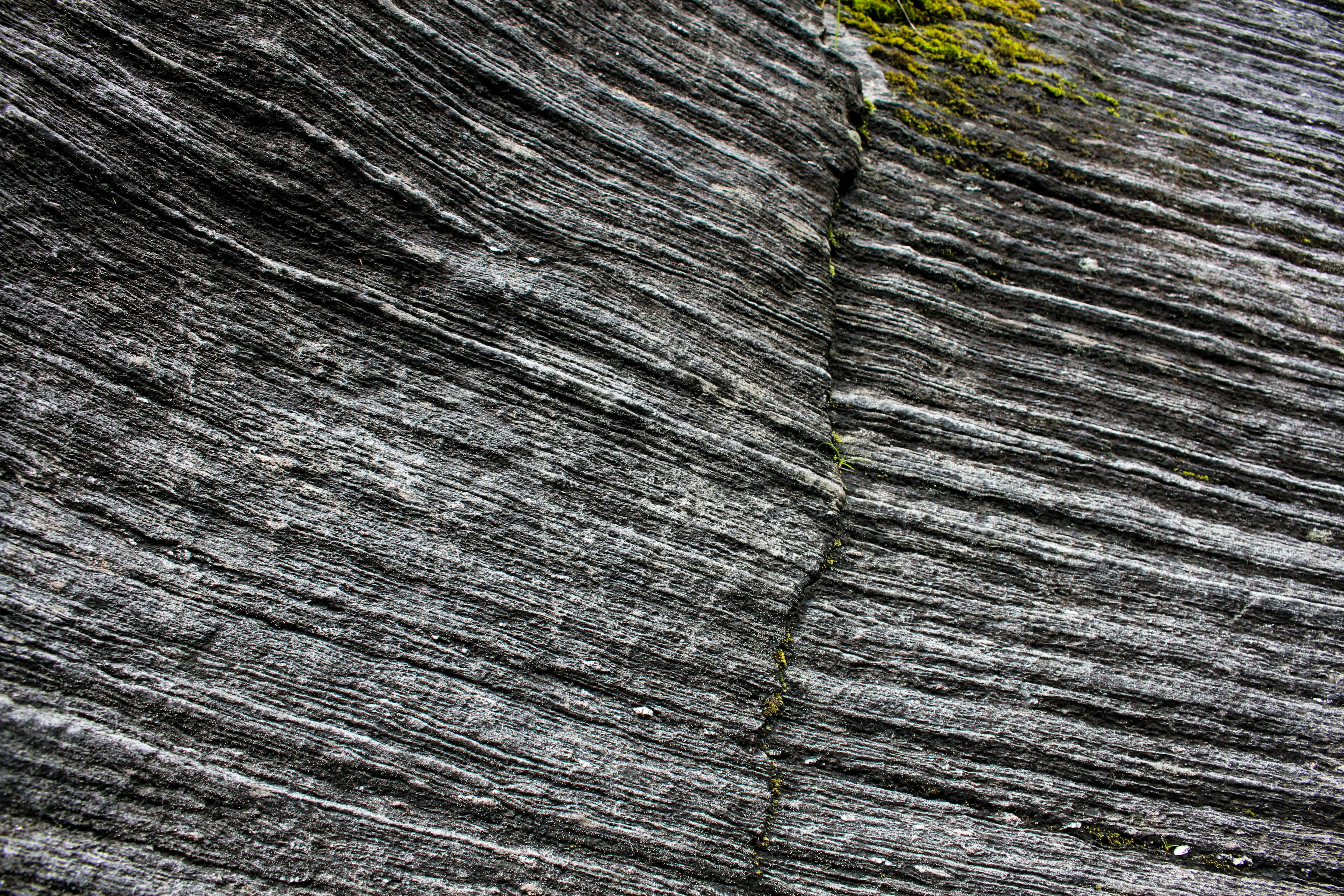 Crack Running through Layered Basalt Rock · Free Stock Photo
