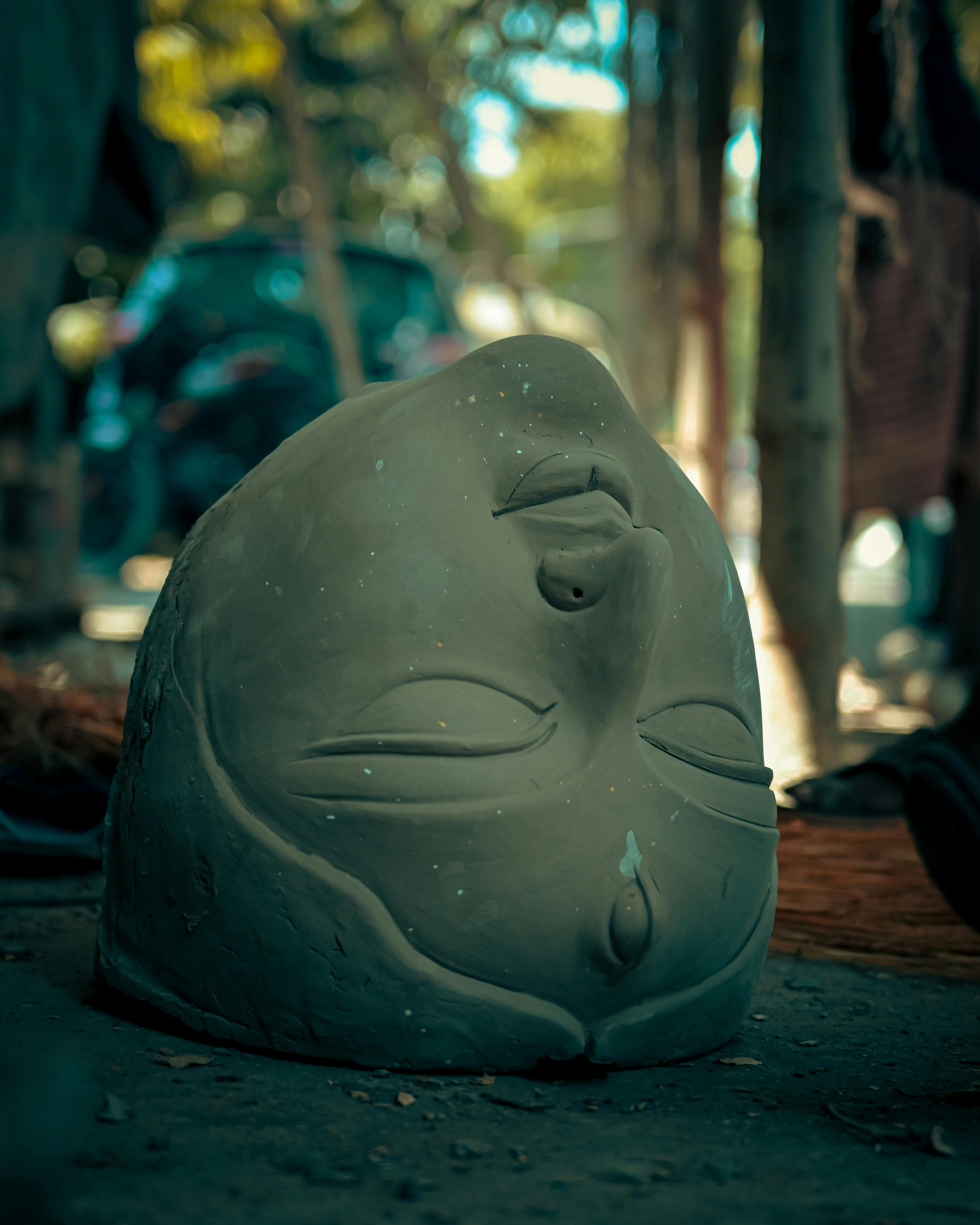 The Hindu Deity Face Made of Clay · Free Stock Photo