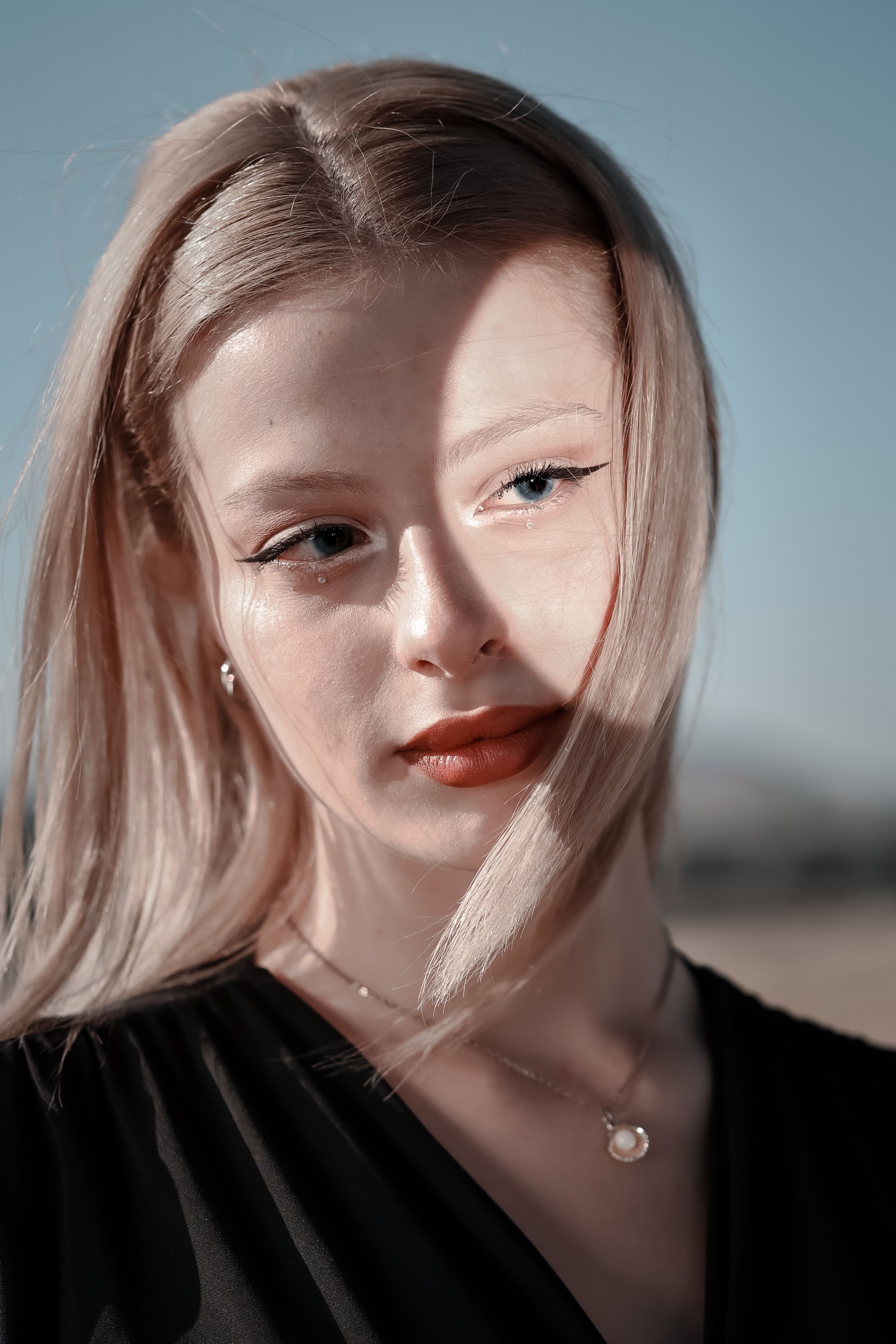 Young Woman With Face Partially Illuminated by Reflected Light · Free ...