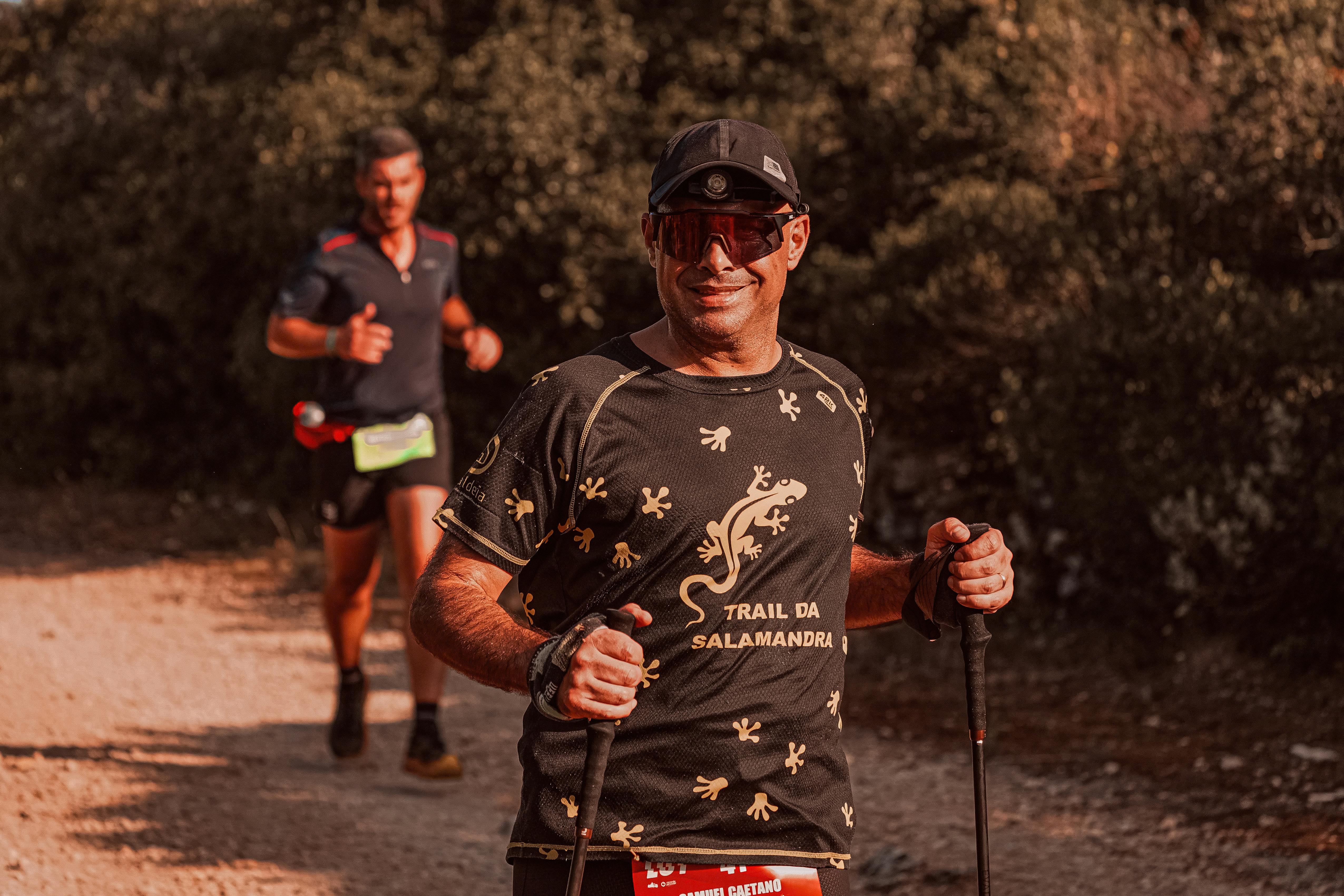 Men in Running and Nordic Walking Race · Free Stock Photo