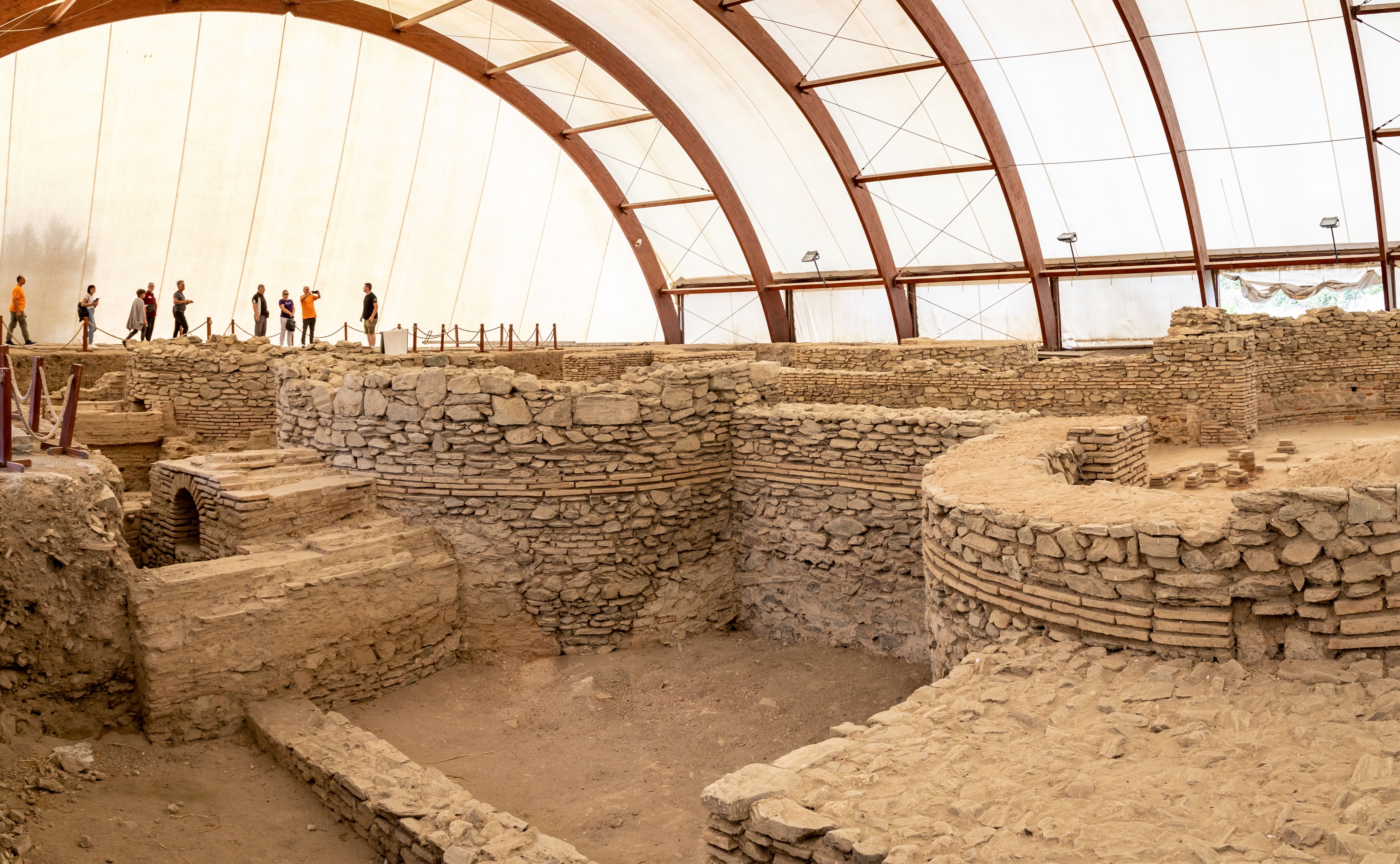 Tourists Visiting the Ruins of Viminacium Discovered Near Kostolac in ...