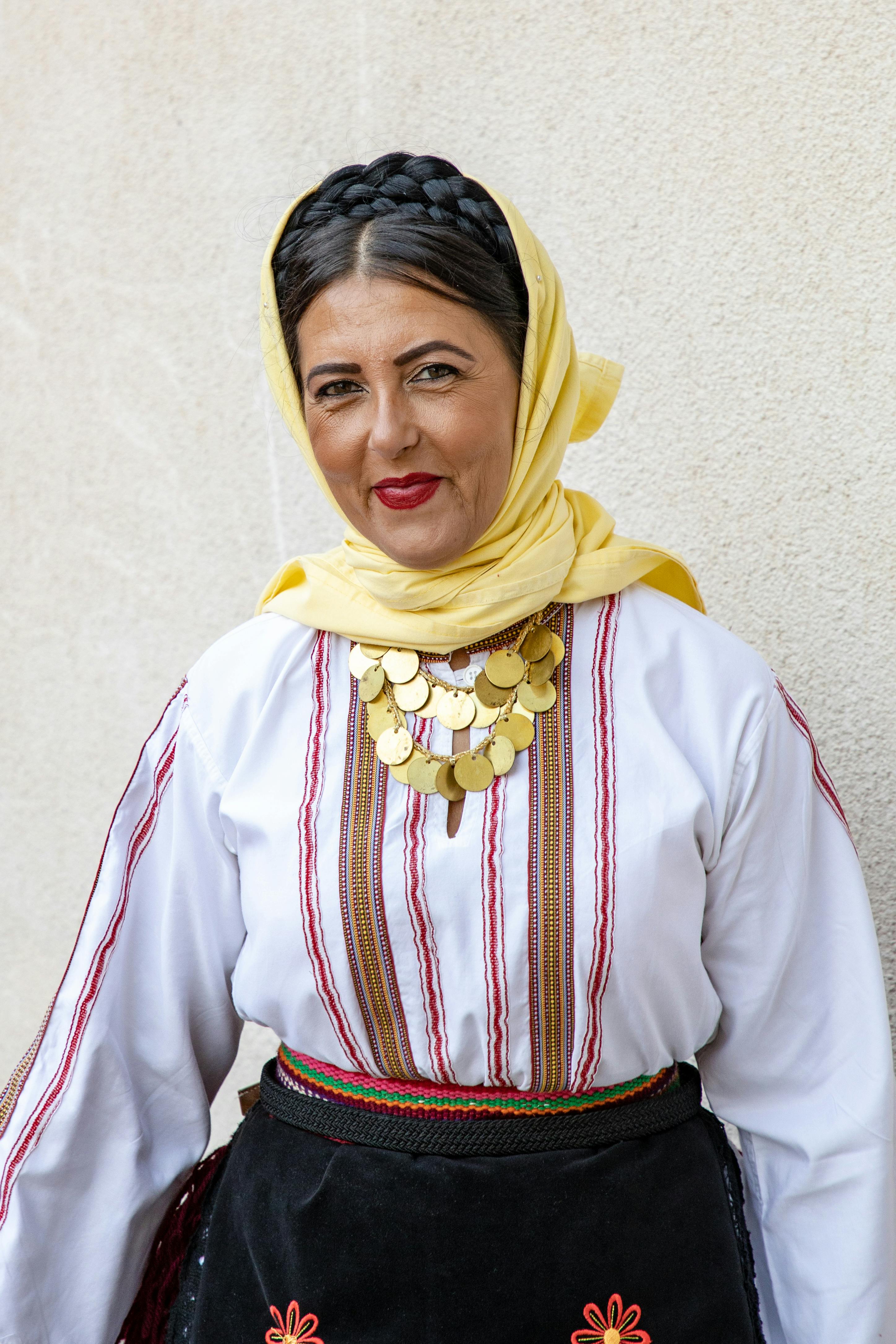 Smiling Woman in Folklore Costume · Free Stock Photo