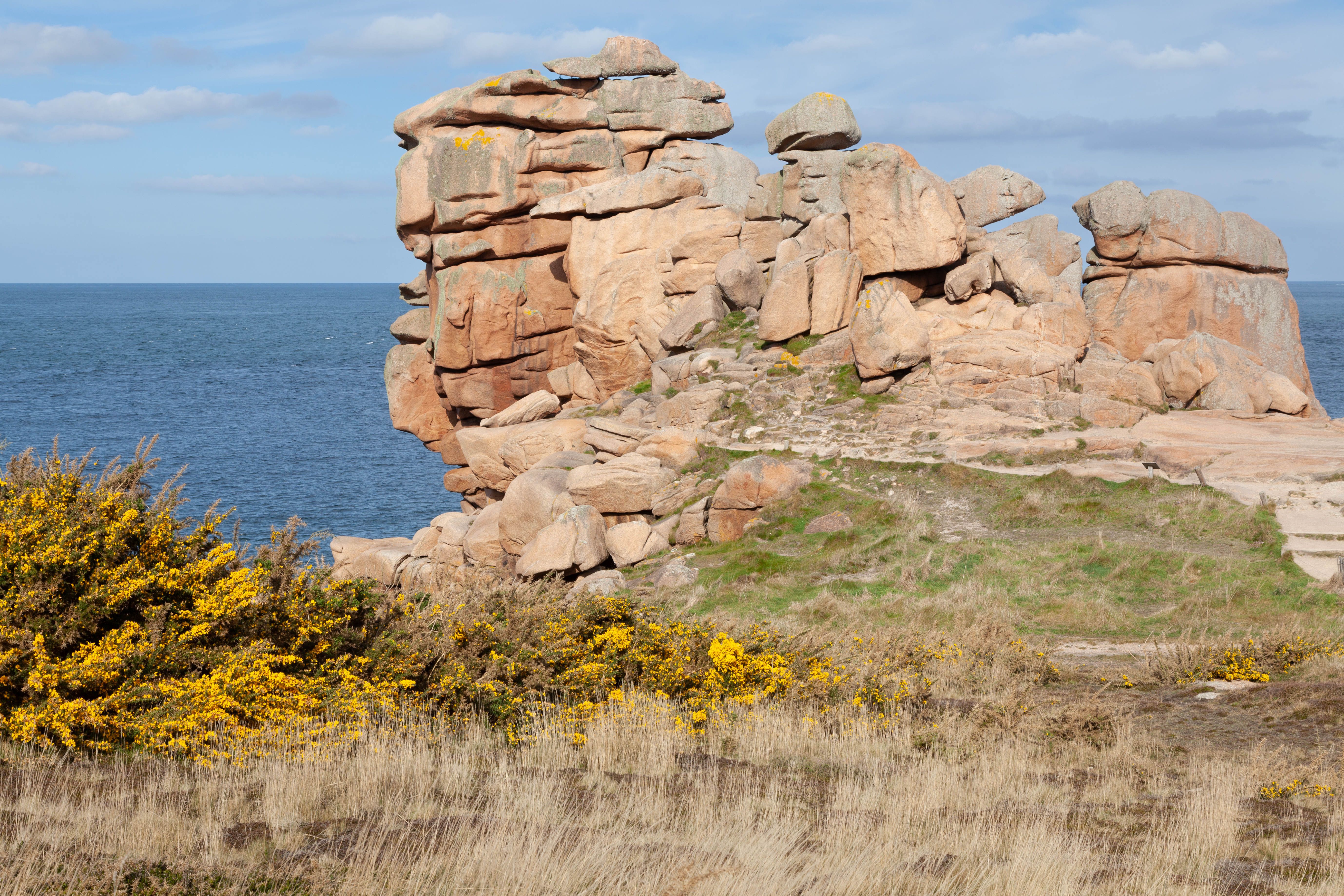 Eroded Rocks and Boulders on Seashore in Brittany, France · Free Stock ...