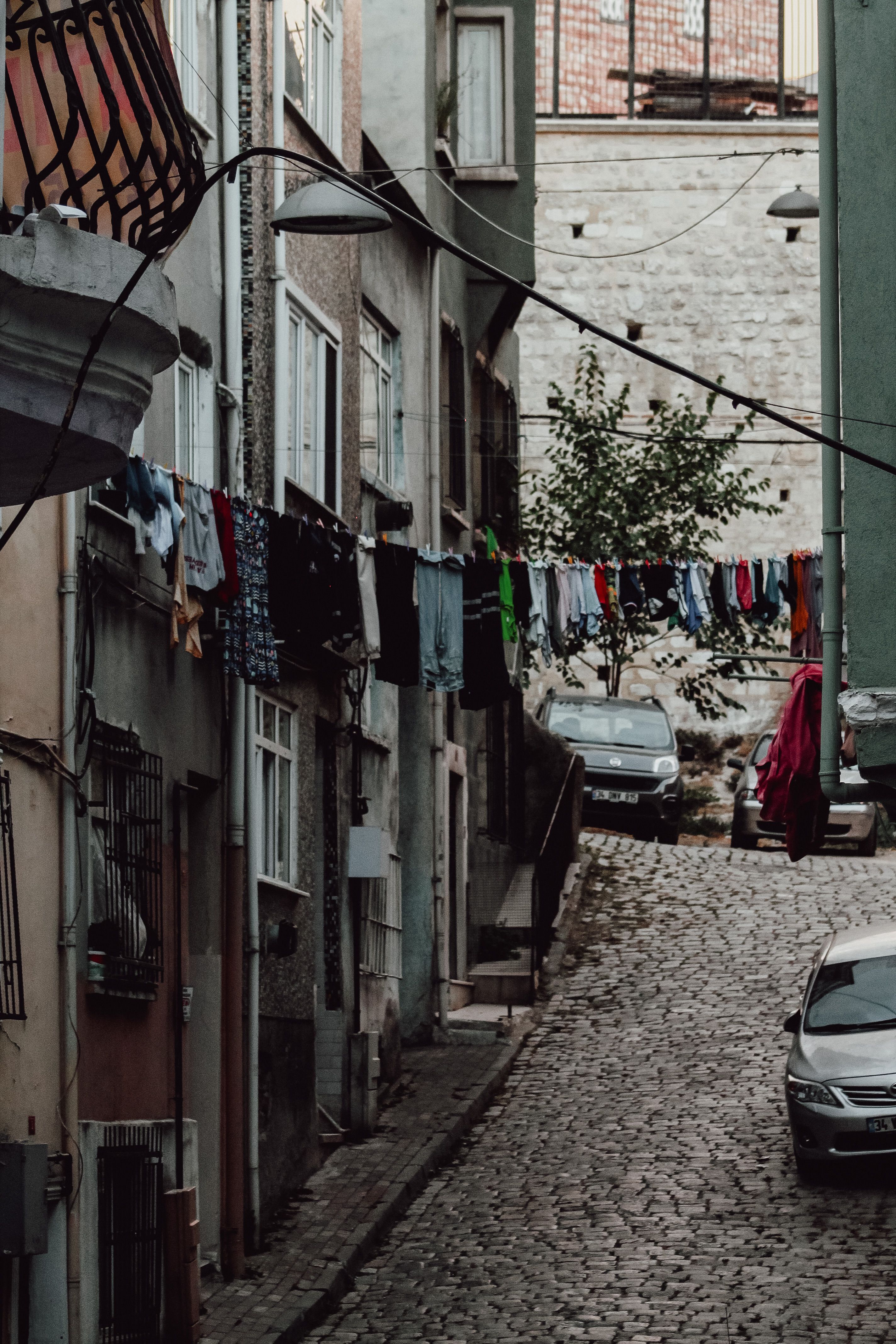 Laundry Hanging on a Street · Free Stock Photo