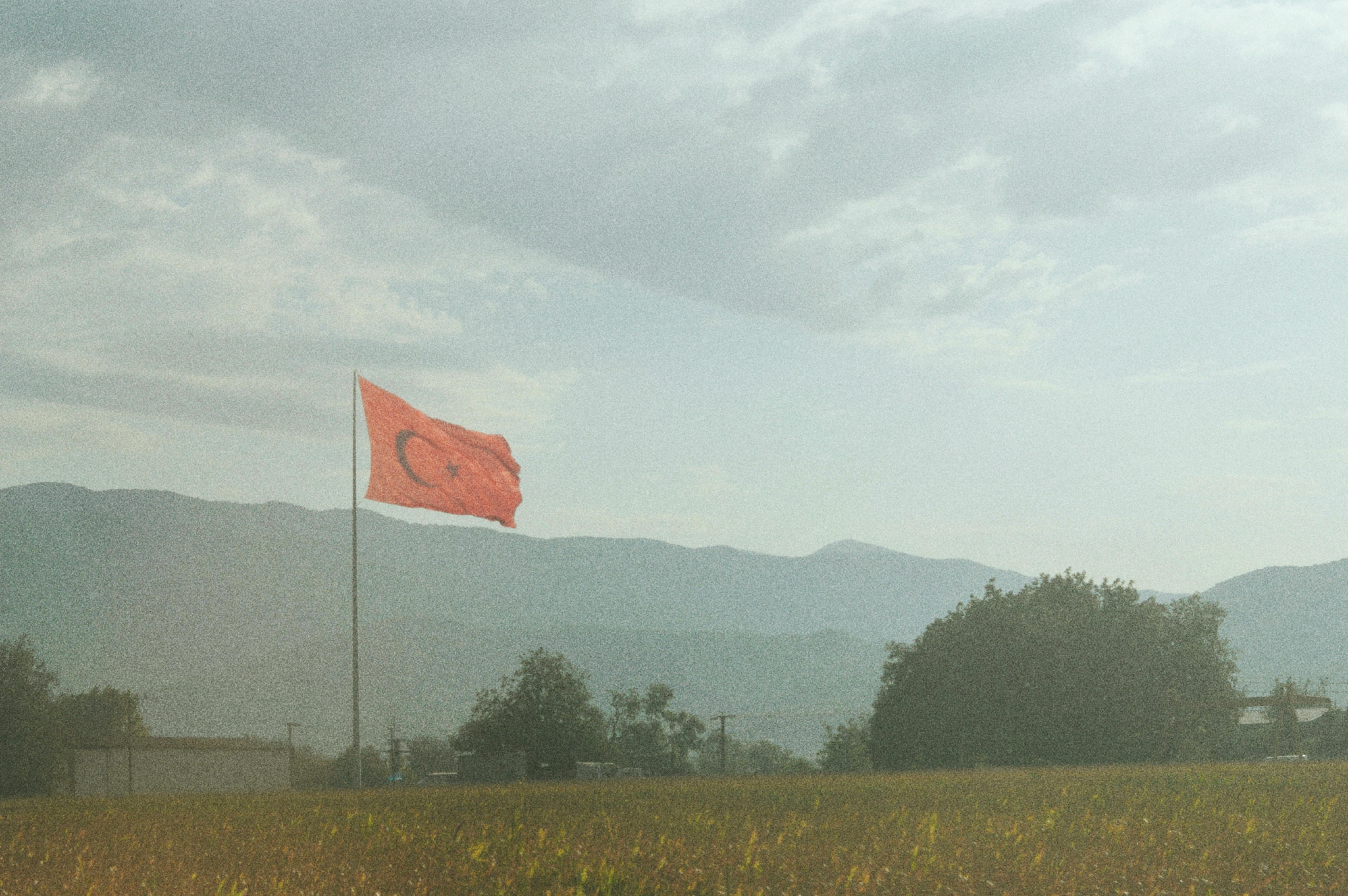Flag of Turkey in Countryside · Free Stock Photo