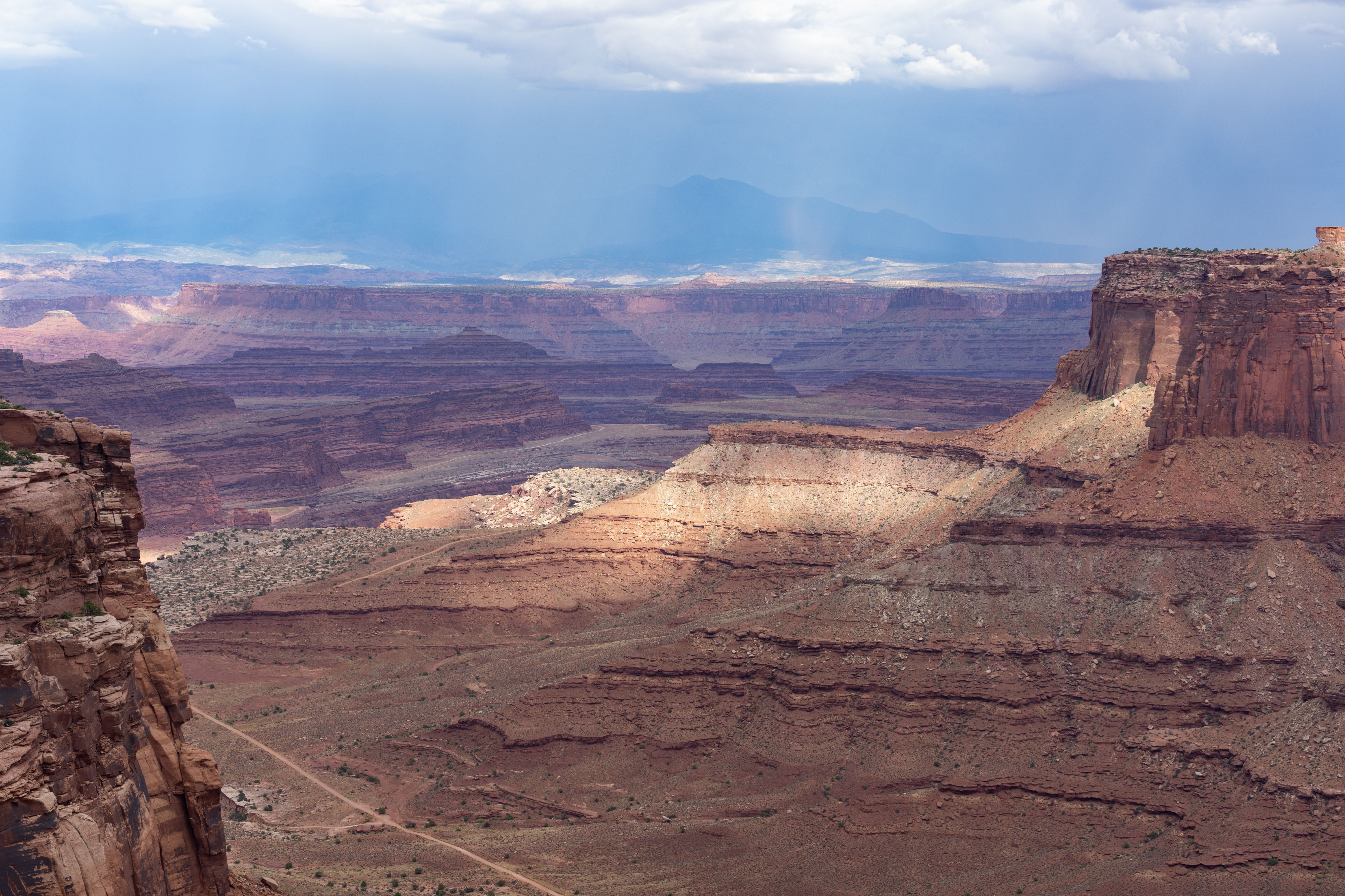 Wide Landscape of the Canyon with Sun and Rain 2 · Free Stock Photo