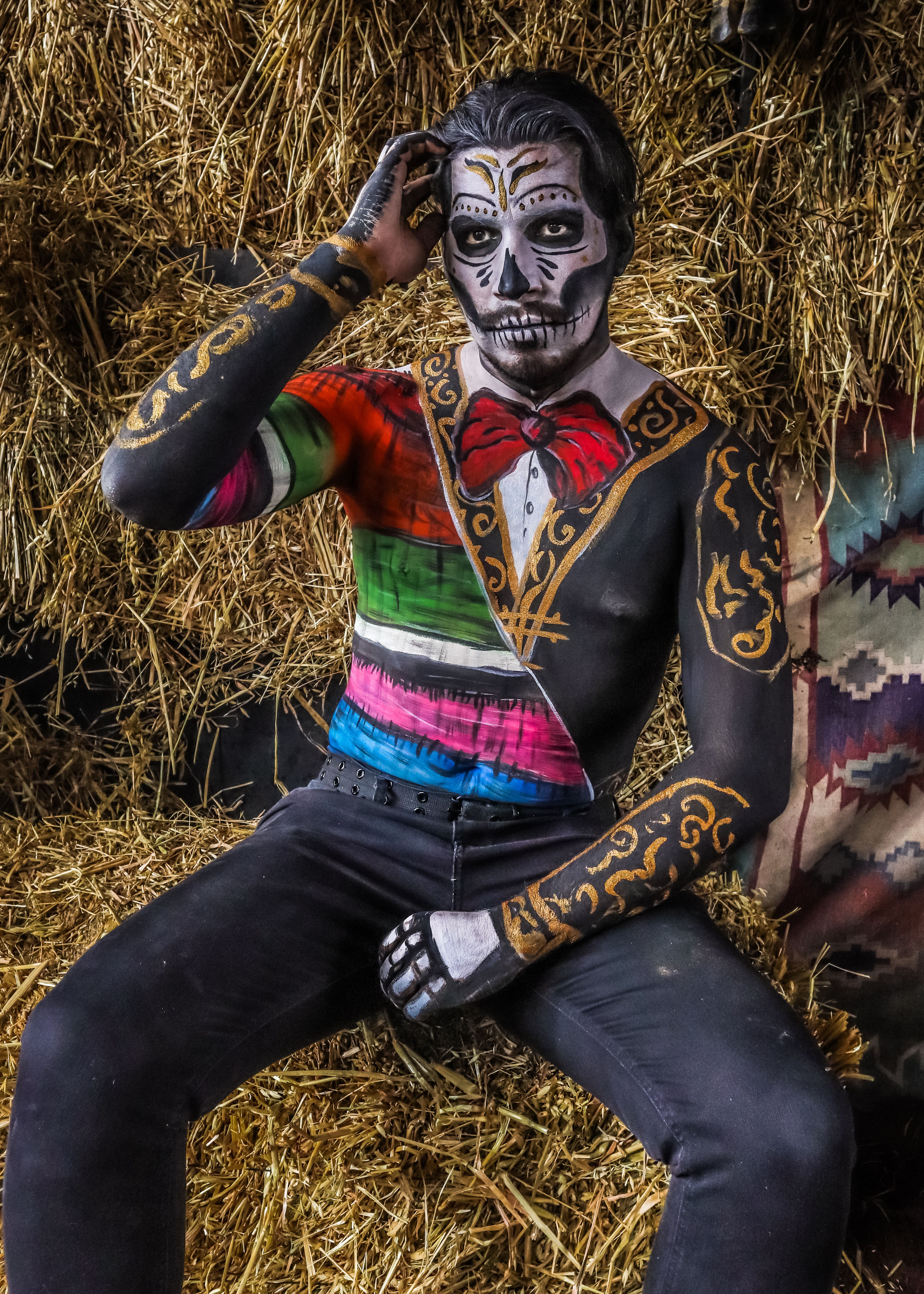 Portrait of a Man with a Face Paint · Free Stock Photo