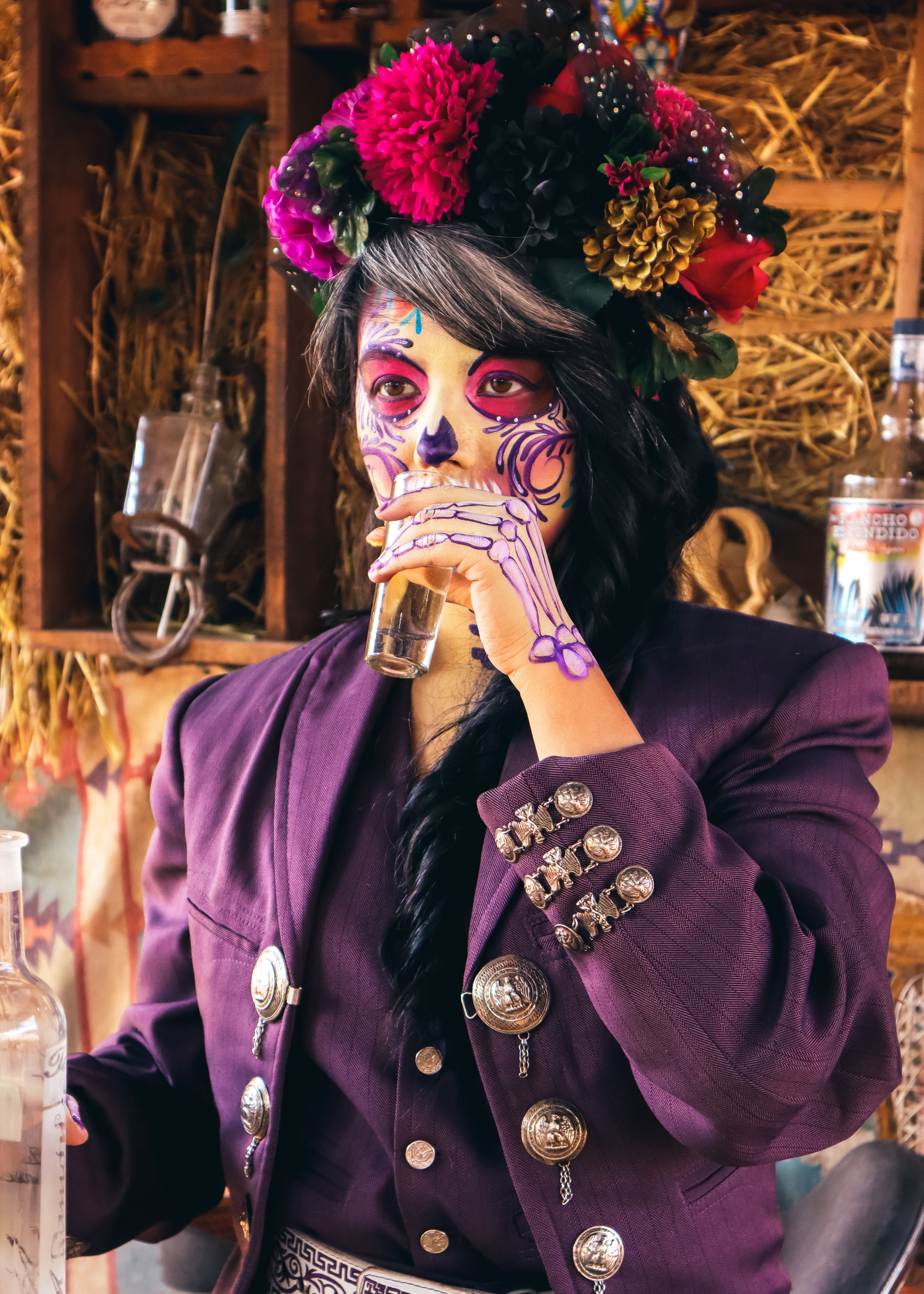 Portrait of Catrina Drinking · Free Stock Photo