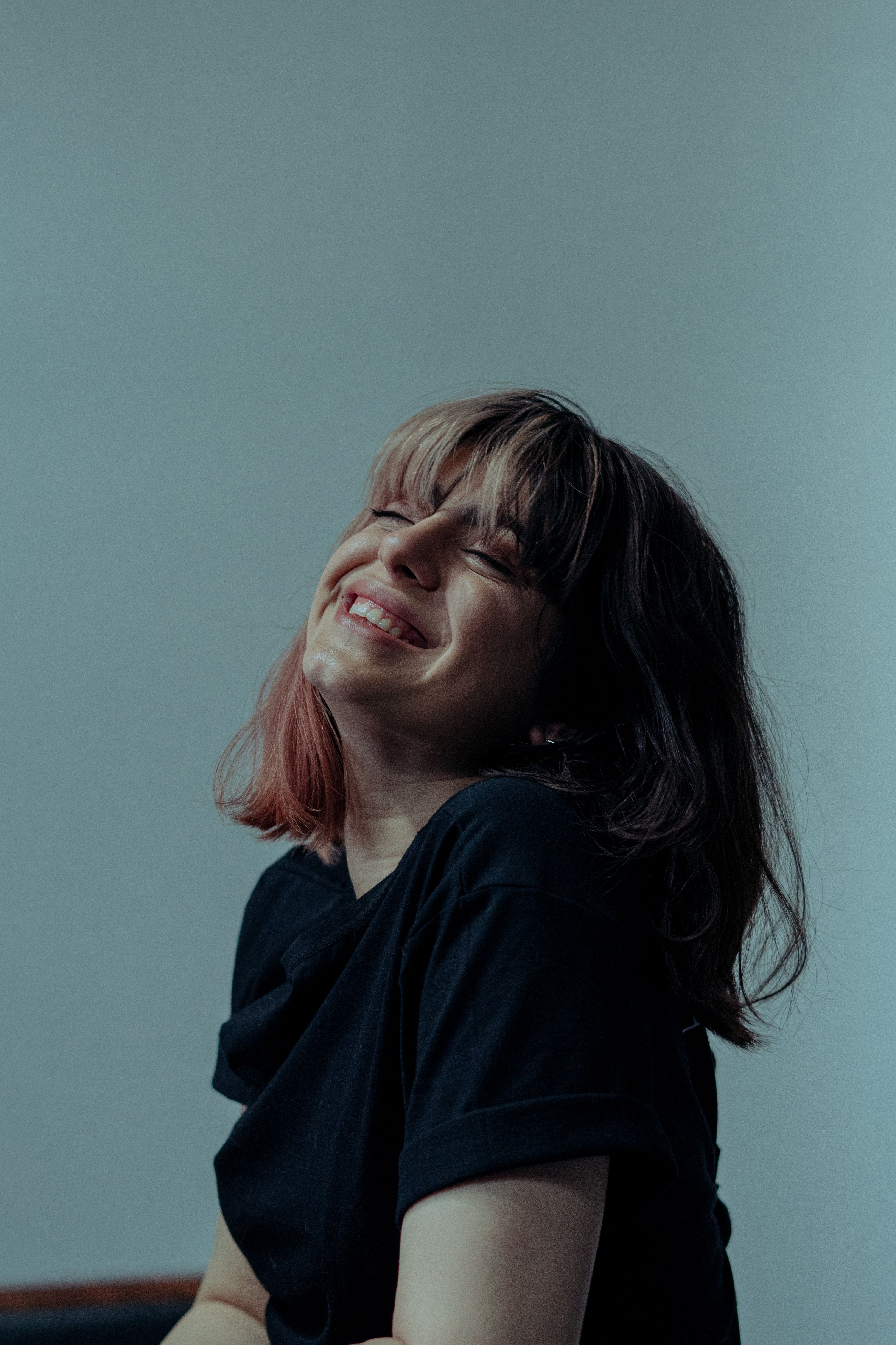Cheerful Woman with Bangs · Free Stock Photo