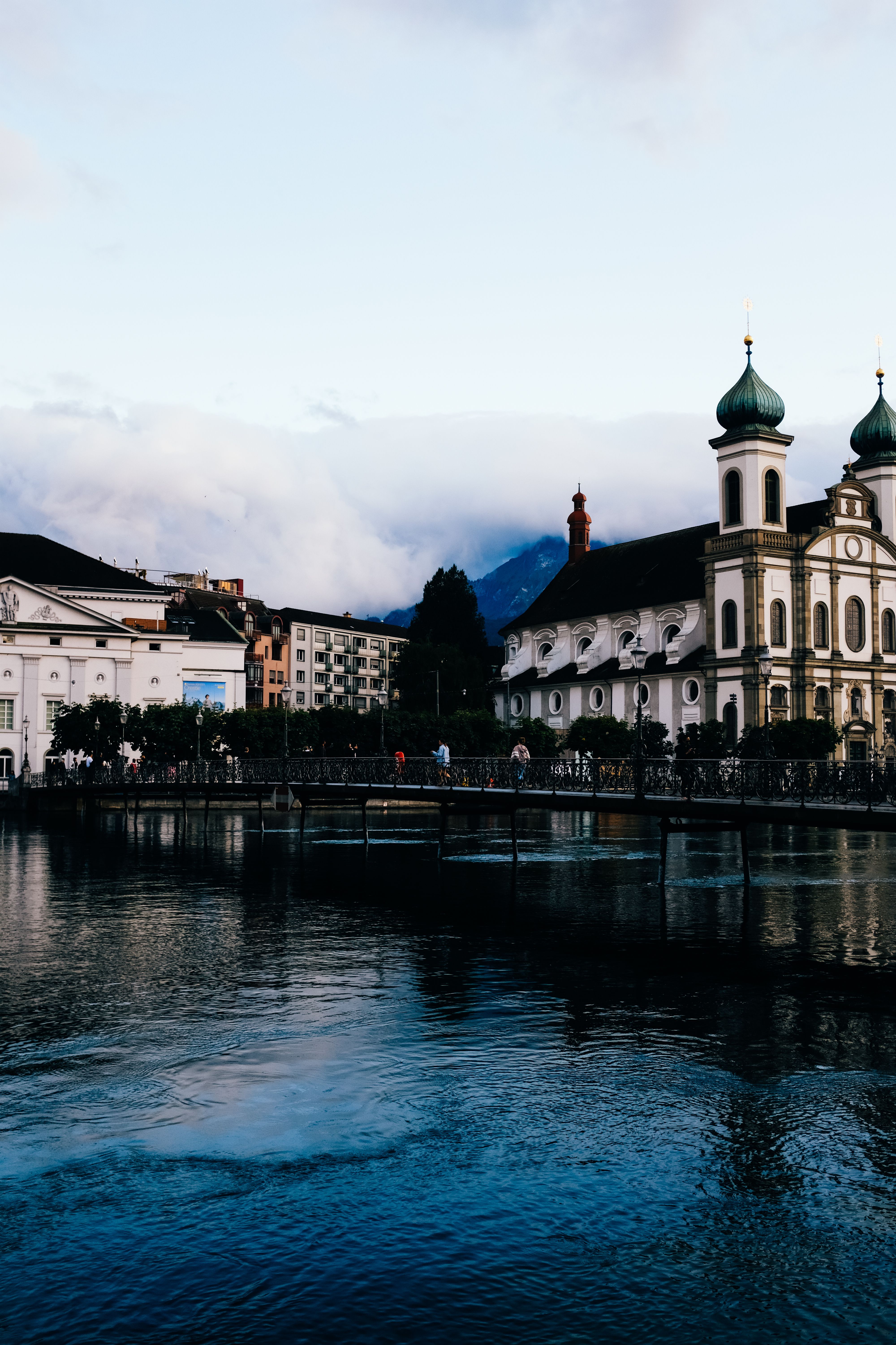 Town Waterfront with a Church · Free Stock Photo