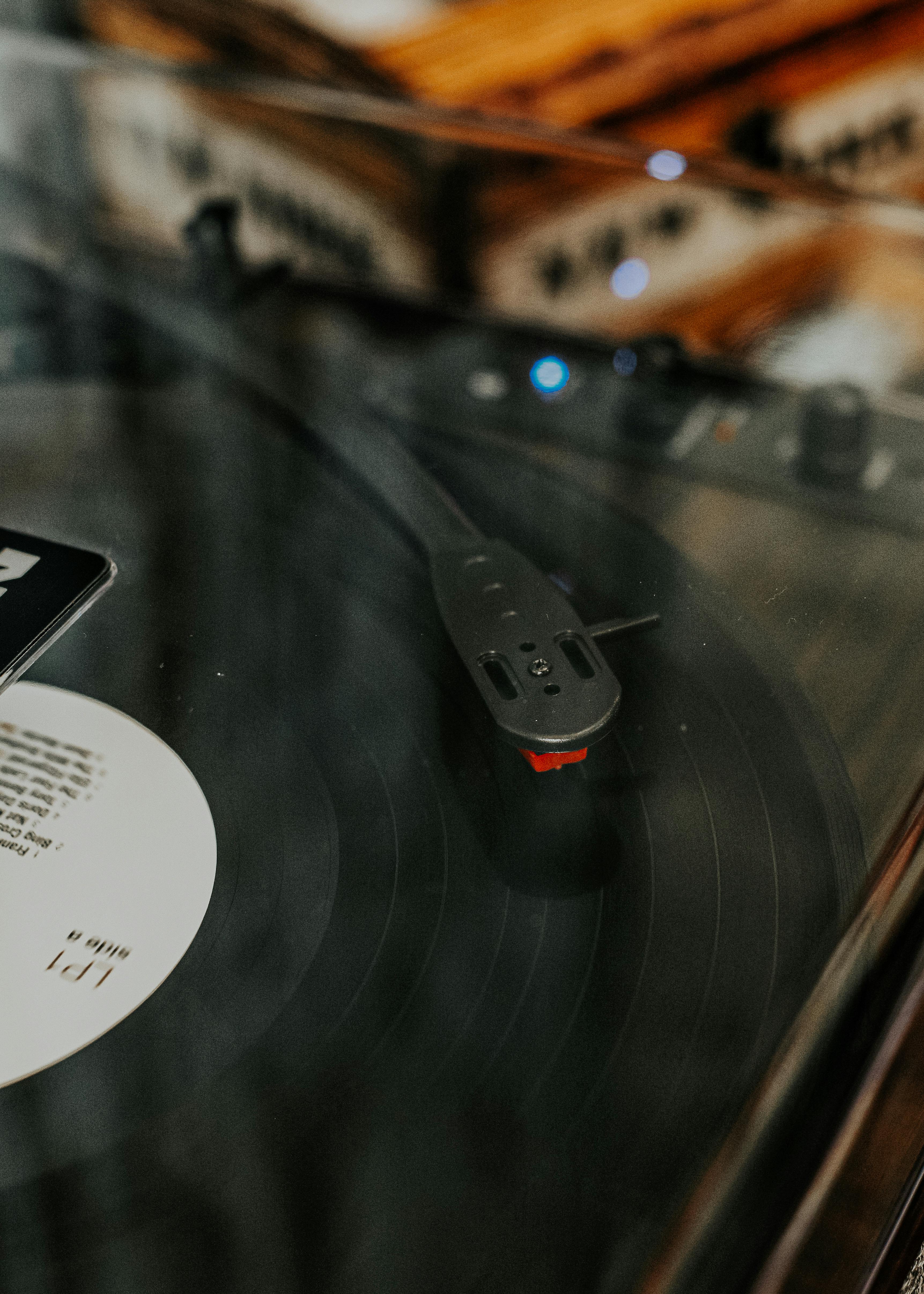 Vinyl Albums Near Player · Free Stock Photo