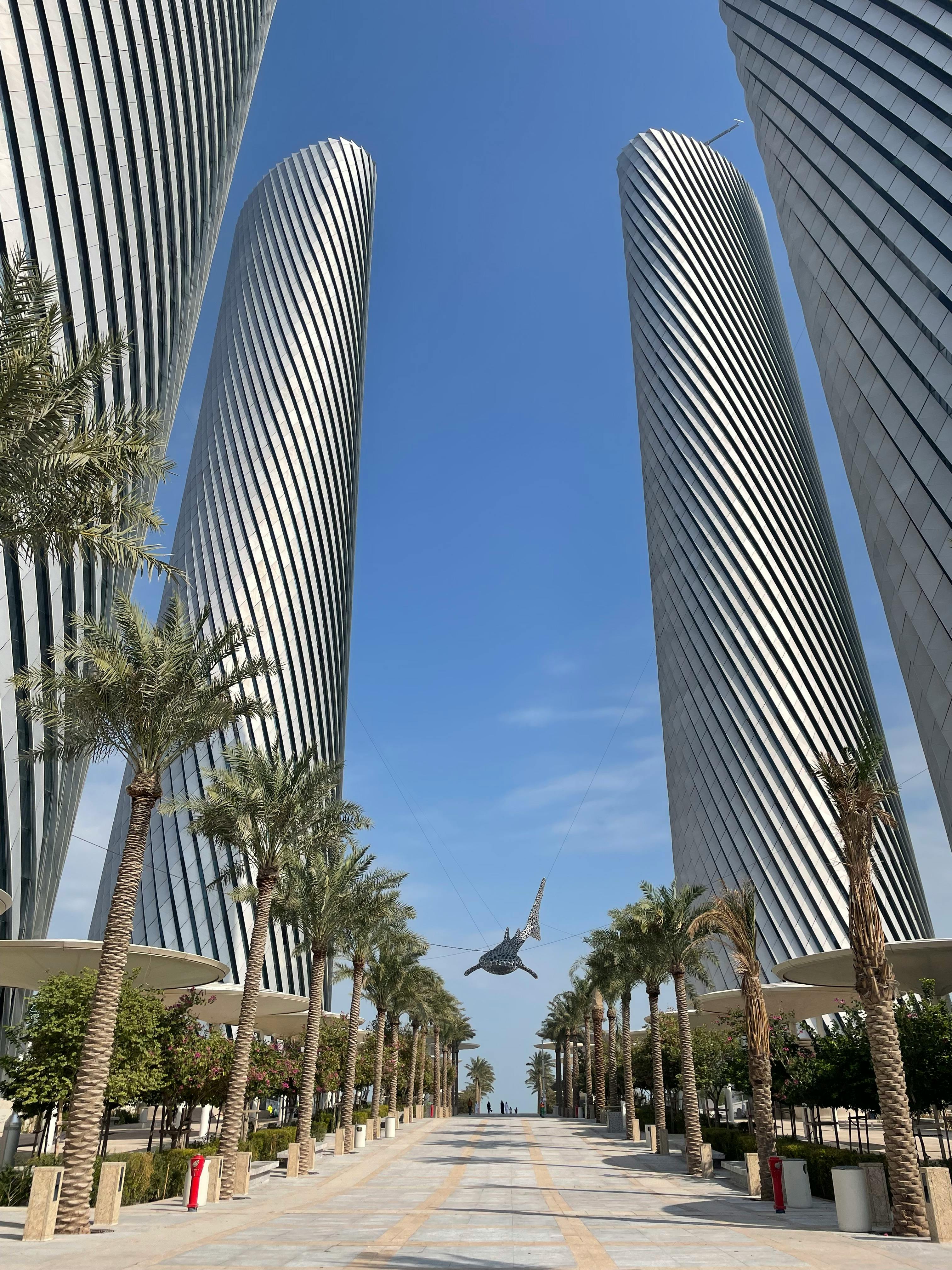 Alley between Lusail Plaza Towers in Qatar · Free Stock Photo