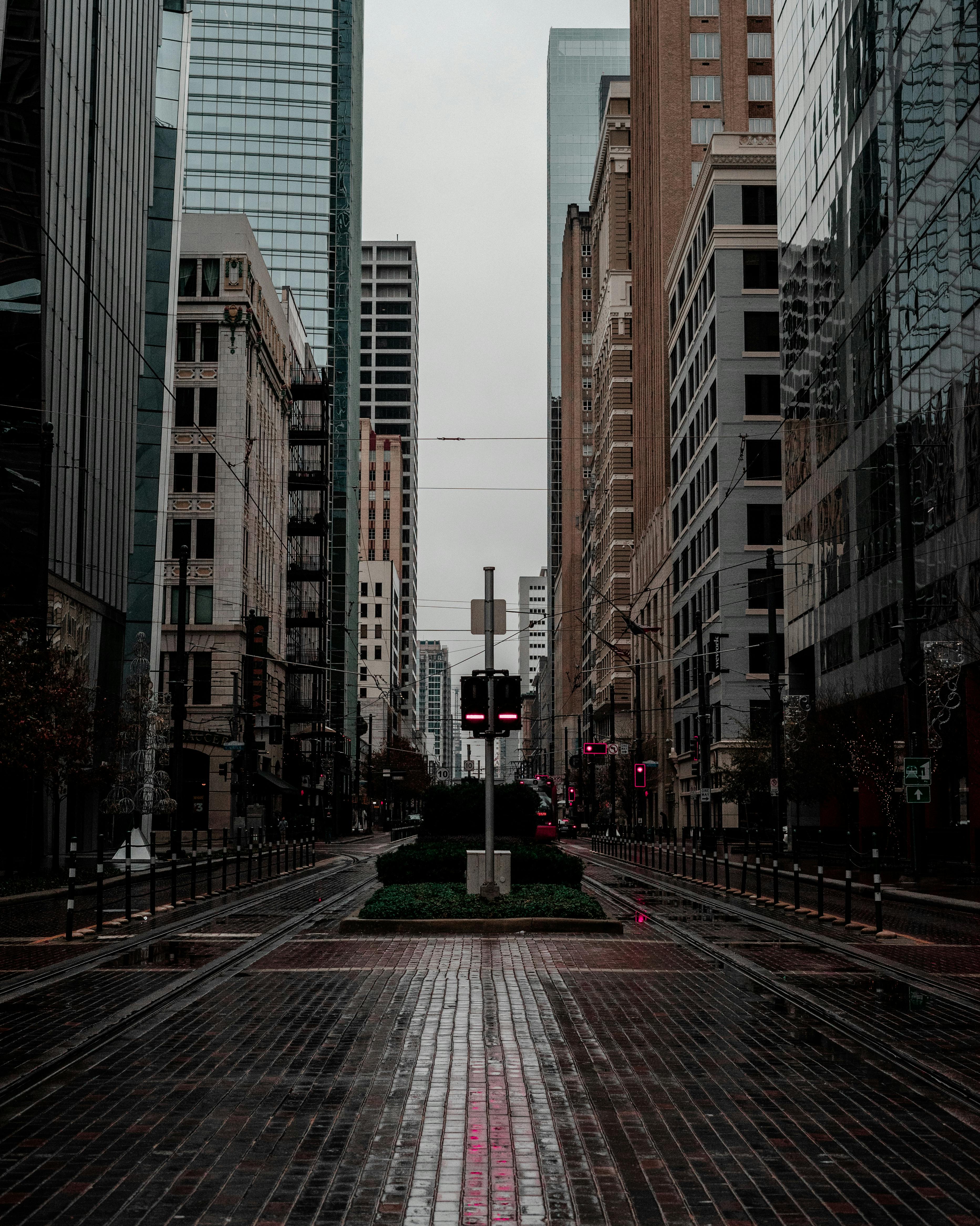 Empty Street In Between Buildings · Free Stock Photo