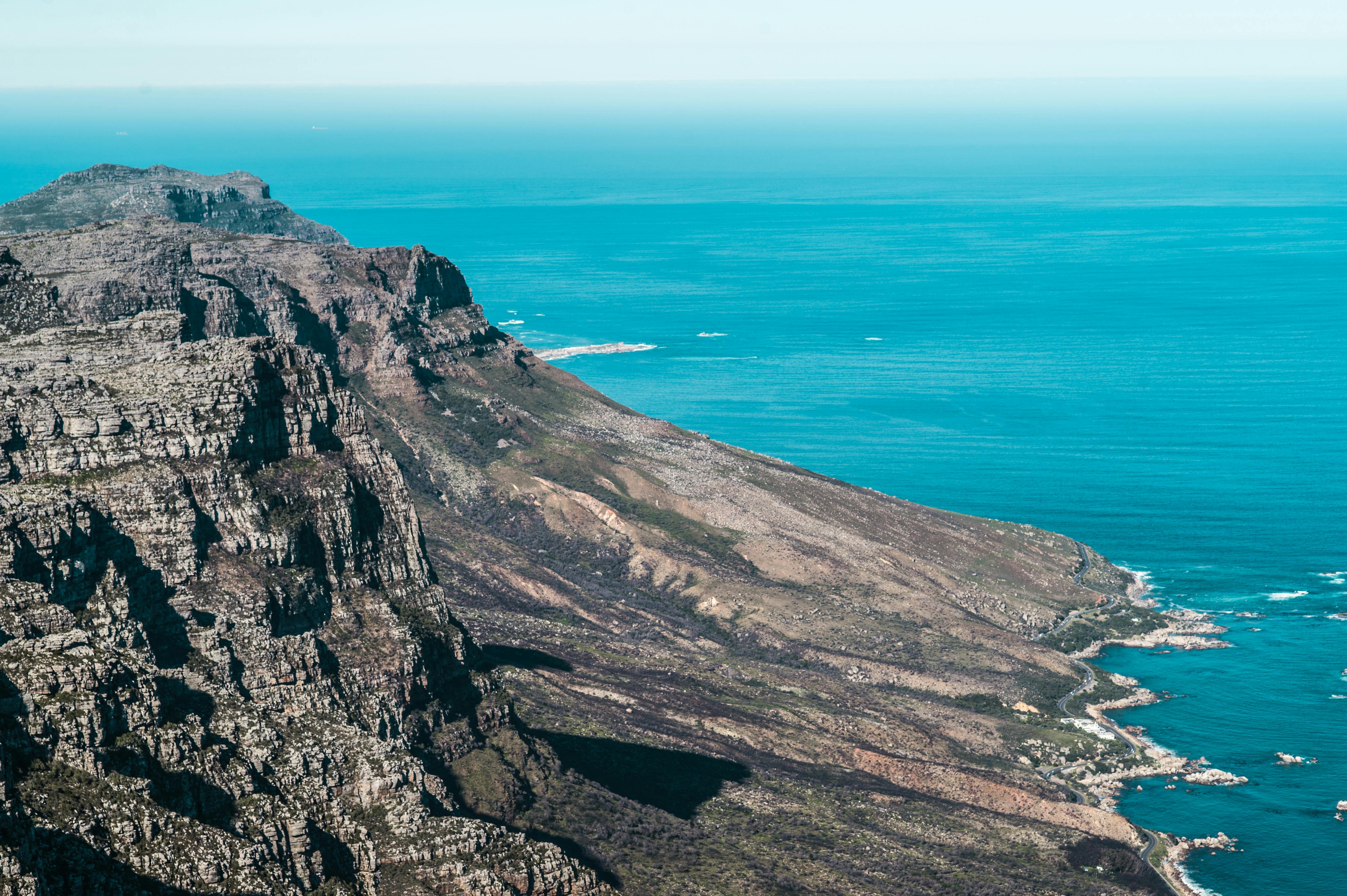 Aerial Panorama of Cliffs at a Table Mountain National Park, South ...