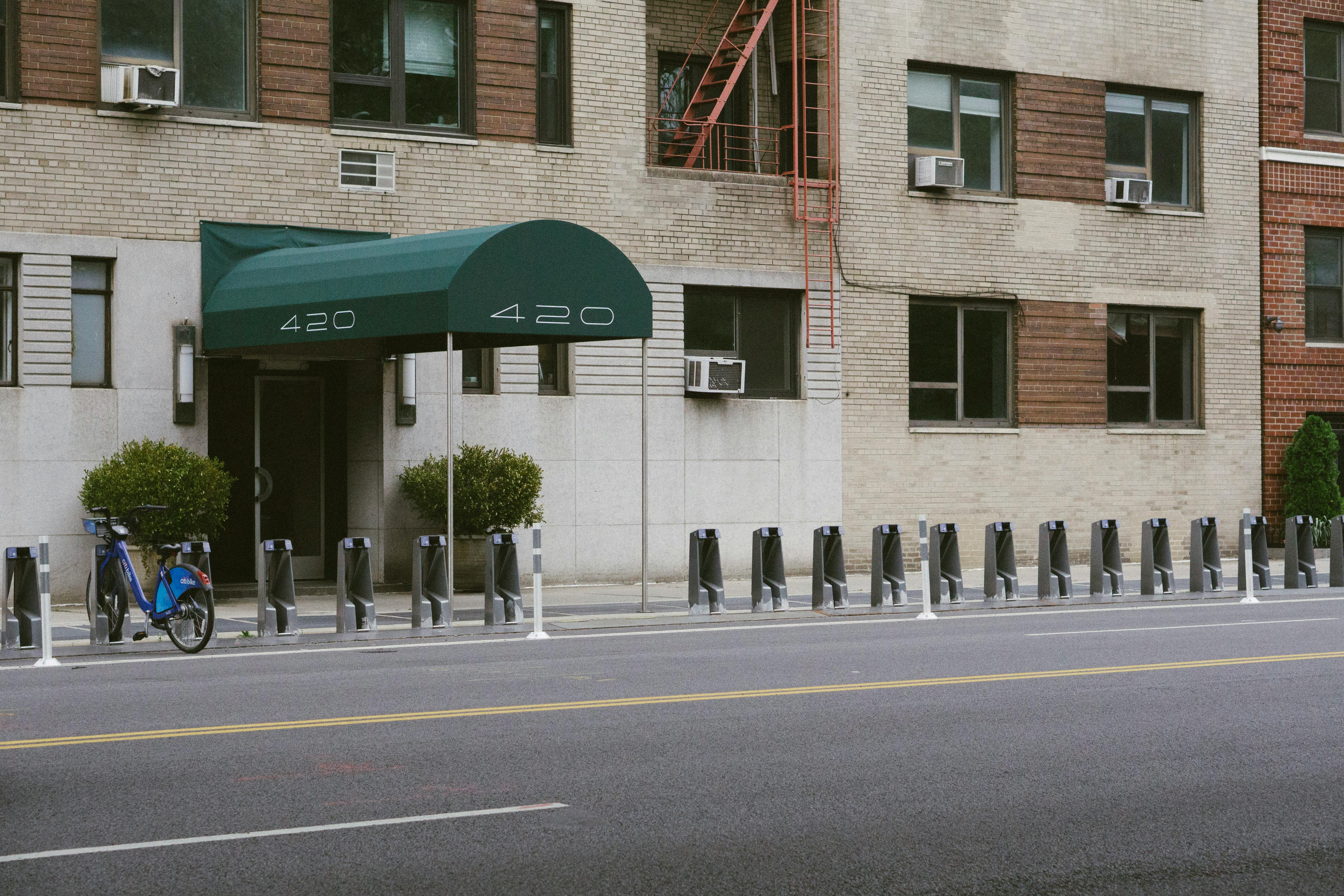 City Bike Racks outside an Apartment Building in New York City · Free ...